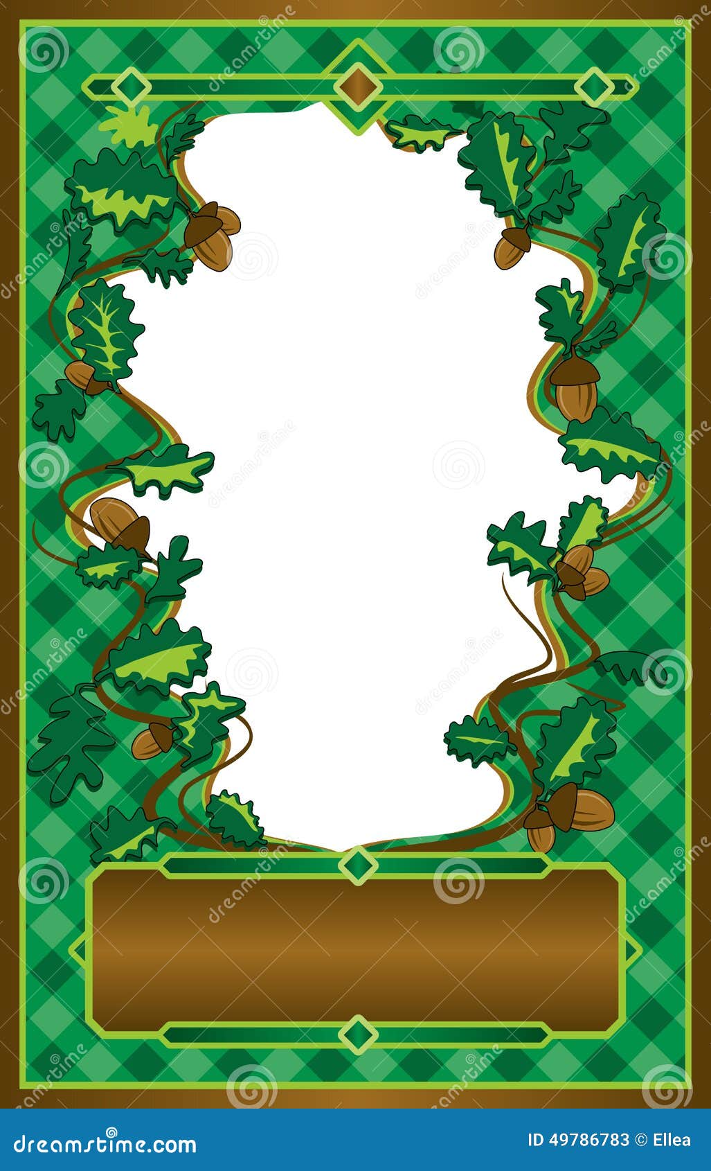 Oak border stock vector. Illustration of longevity, countryside - 49786783