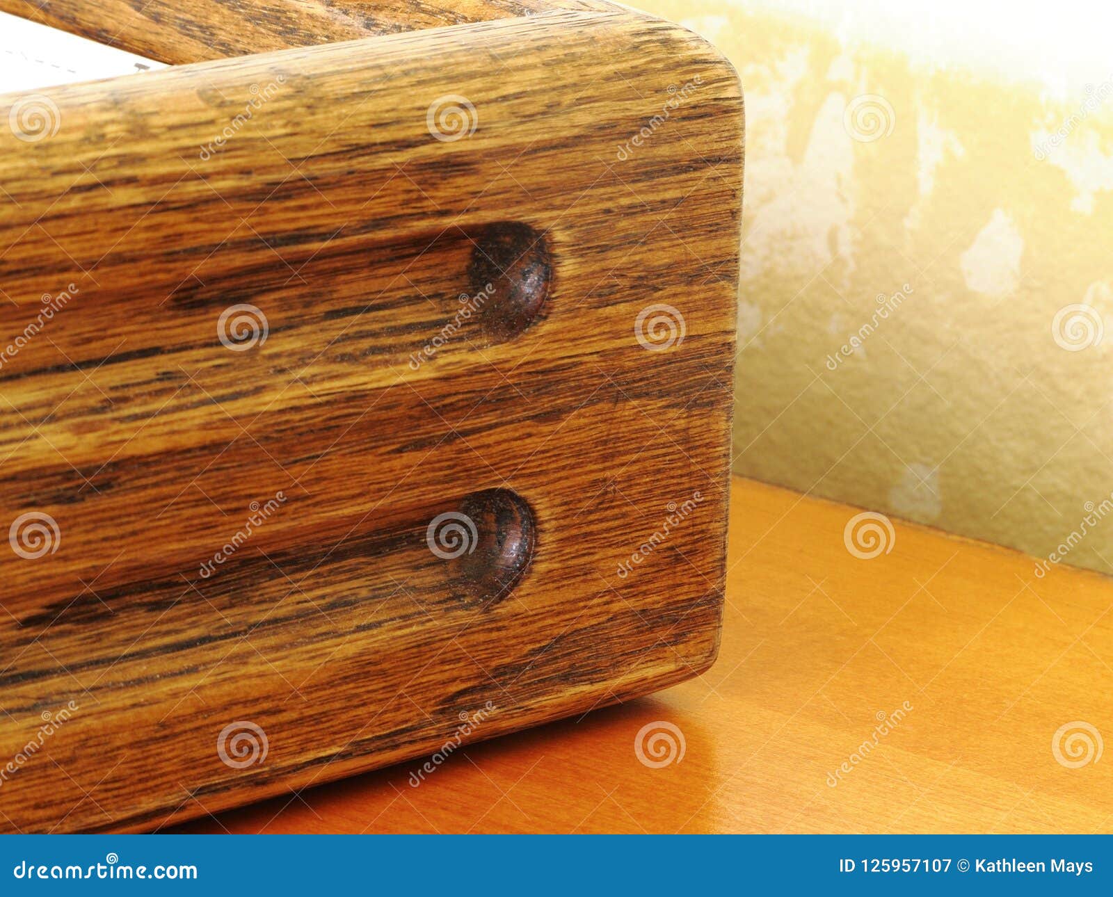 Oak Box Corner stock image. Image of closeup, decoration - 125957107