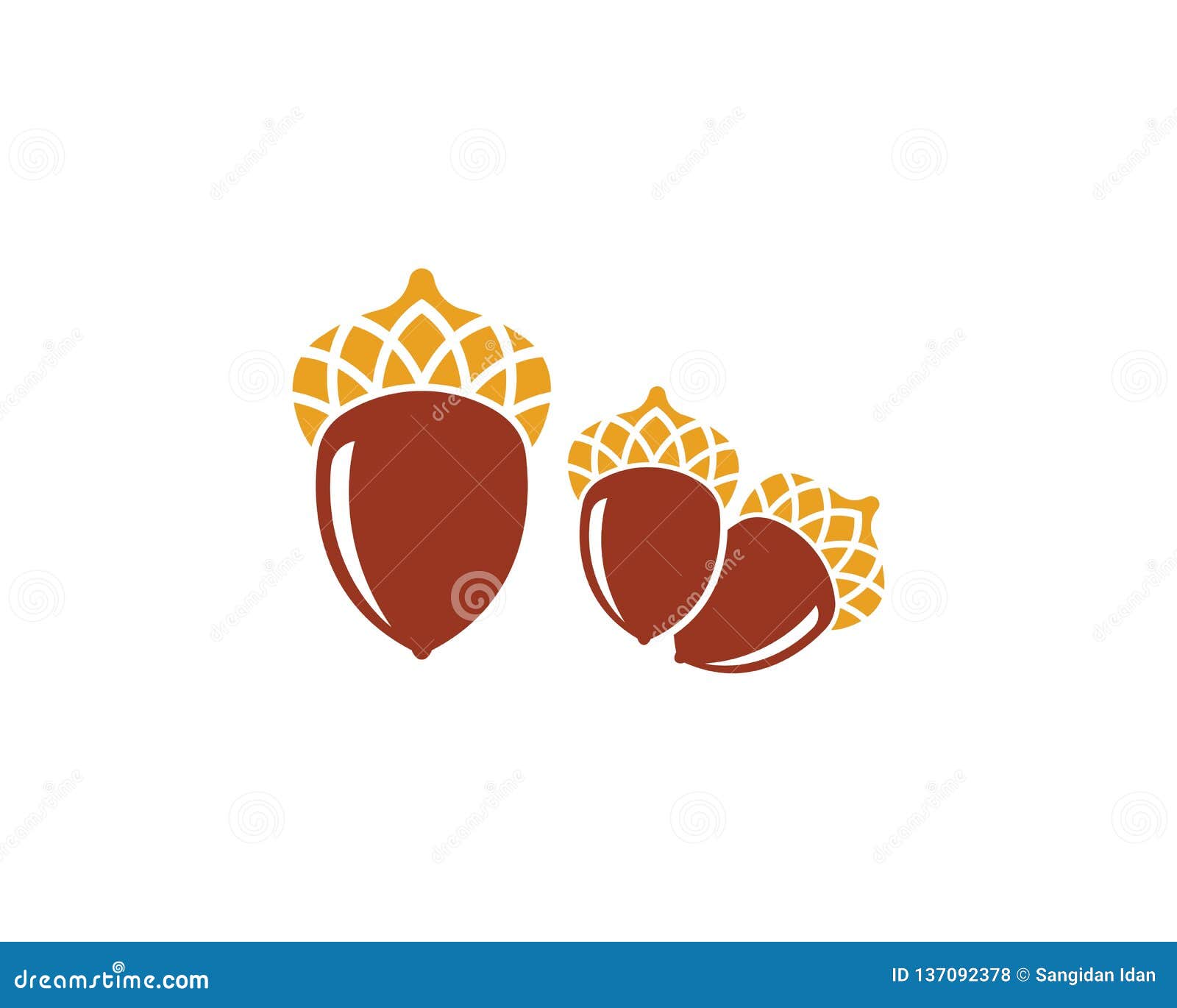 Oak Branch Vector Illustration Template Stock Vector - Illustration of ...