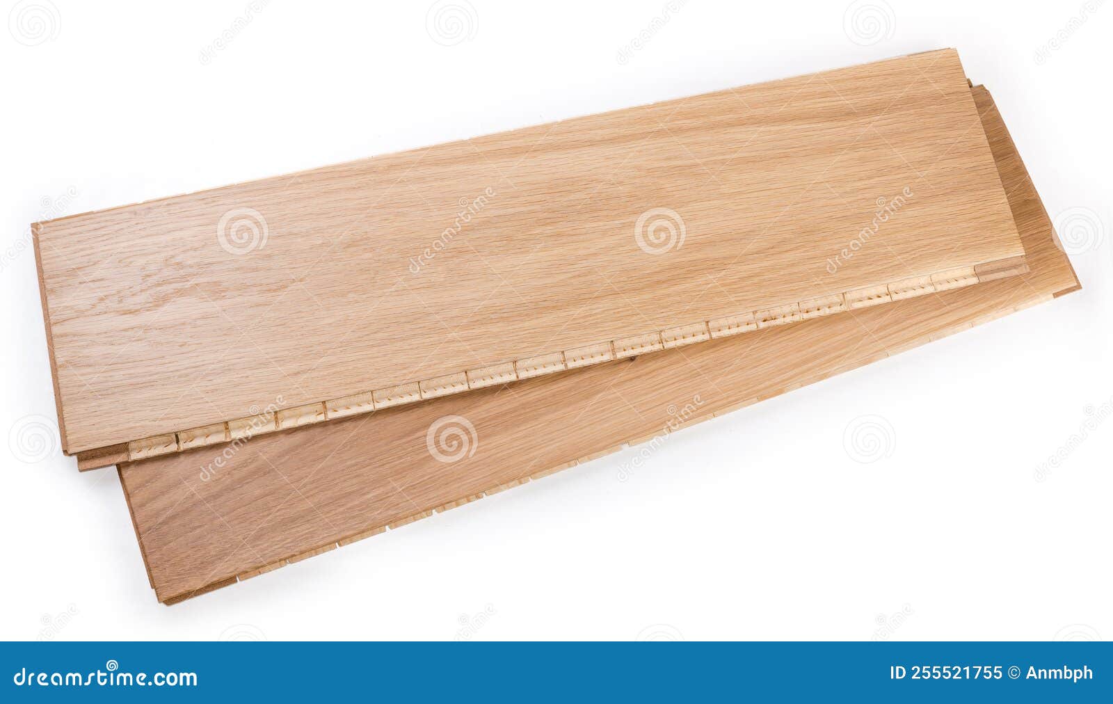 Oak Engineered Wood Flooring Boards on a White Background Stock Image ...