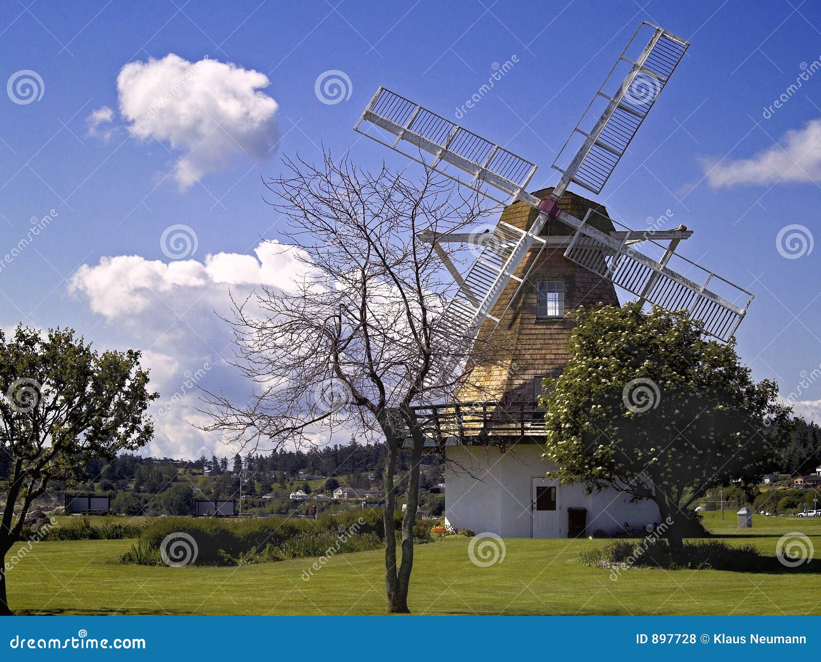 Oak Harbor Windmill stock photo. Image of island, recreation - 897728