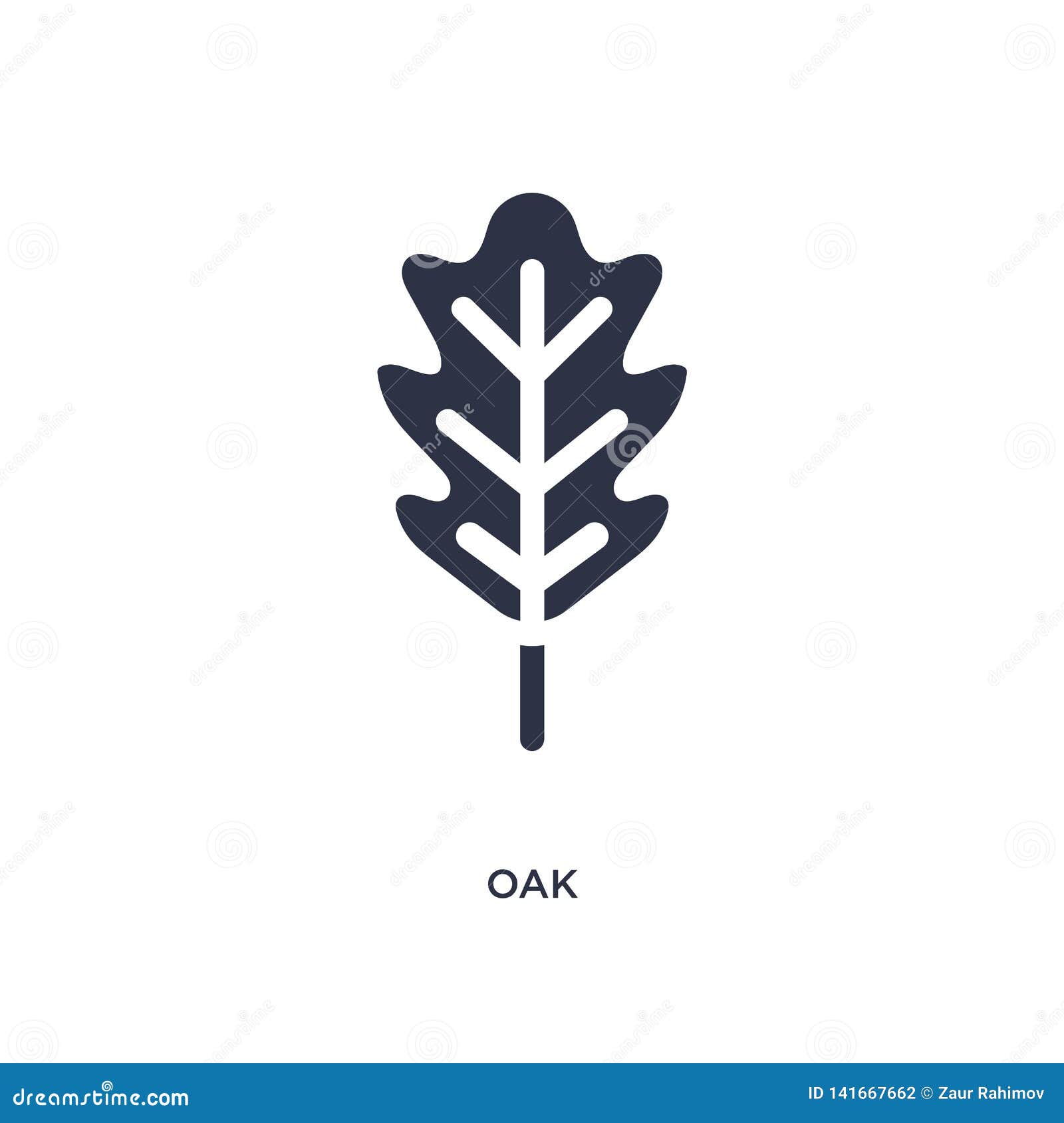 Oak Icon on White Background. Simple Element Illustration from Nature ...