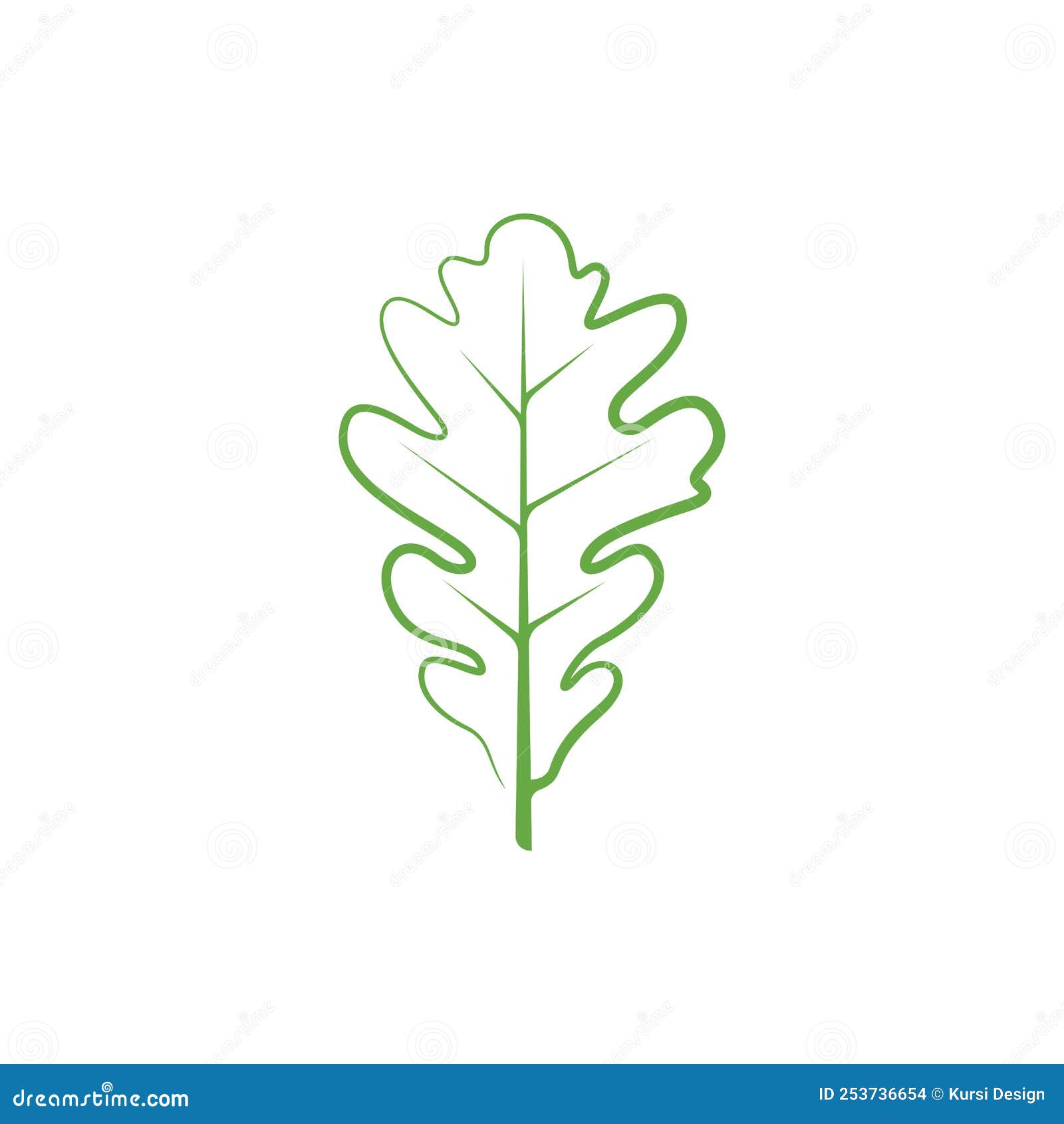 Oak Leaf Linear Icon Design Stock Vector - Illustration of stylized ...