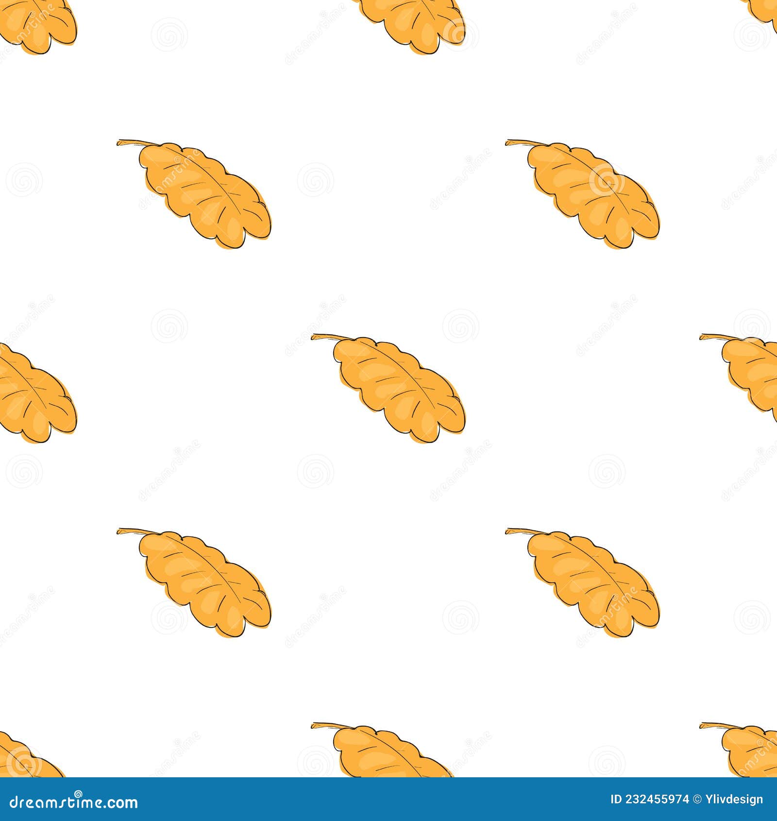 Oak Leaf Pattern Seamless Vector Stock Vector - Illustration of blog ...