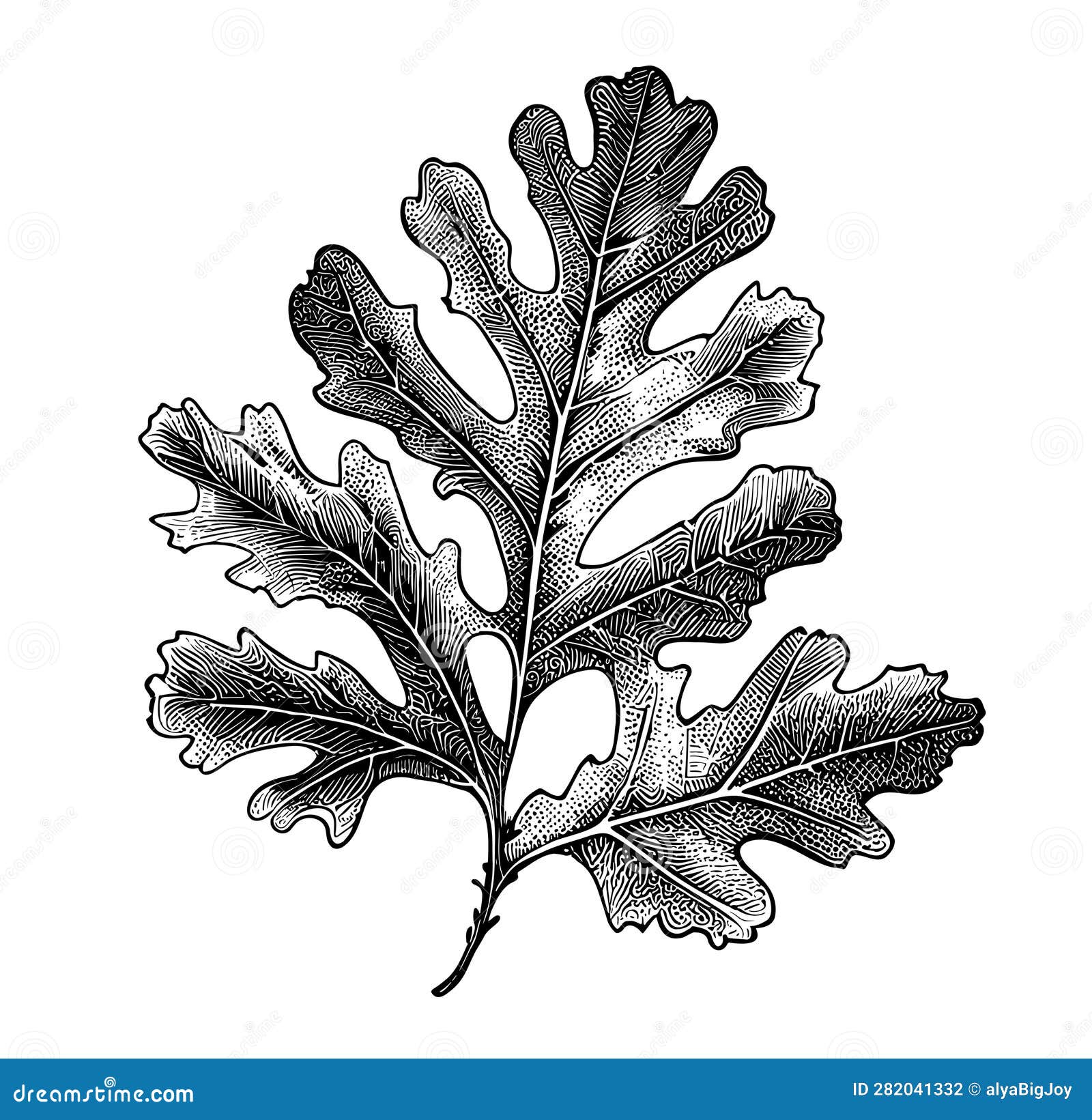 Oak Leaf Sketch Hand Drawn in Doodle Style Vector Illustration Stock ...