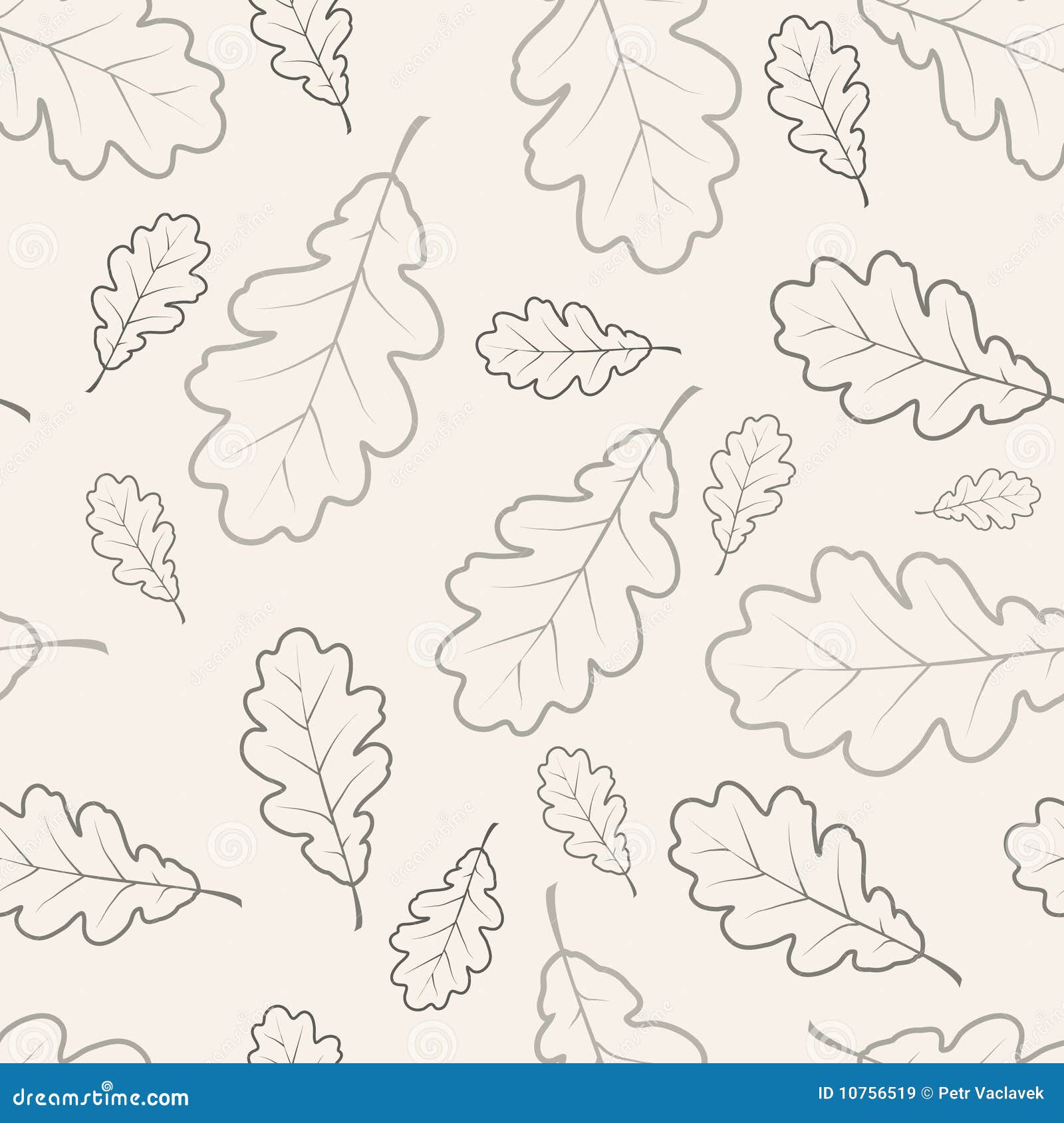 Oak leafs seamless pattern stock vector. Illustration of creative ...