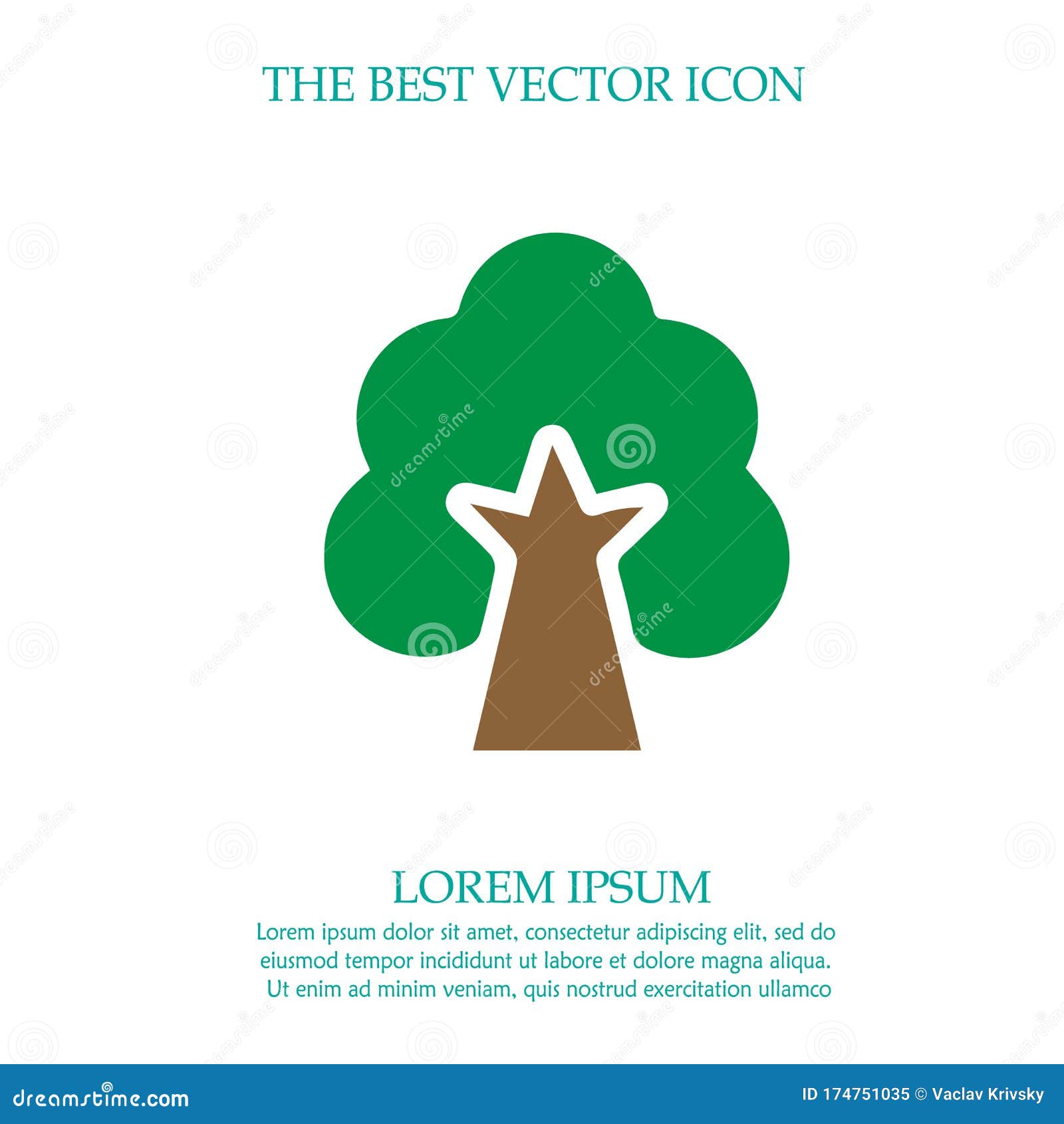 Oak Logo Vector Icon. Tree Simple Silhouette Symbol Vector Illustration ...