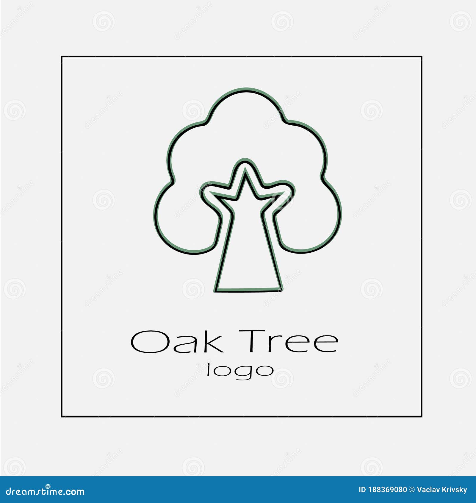 Oak Logo Vector Icon. Tree Simple Silhouette Symbol Vector Illustration ...