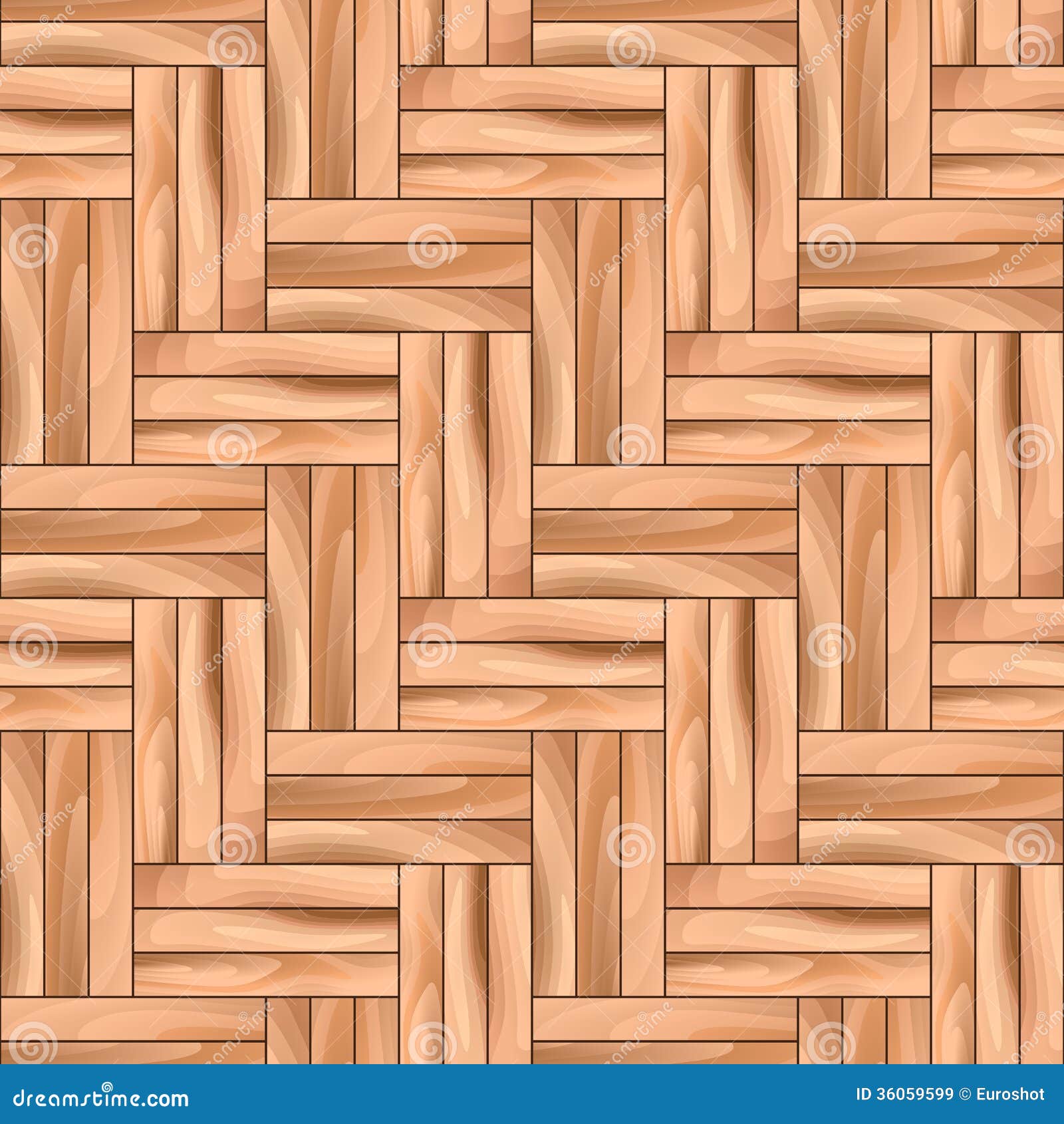 Oak Swallowtail Parquet Wooden Seamless Pattern. Stock Illustration ...