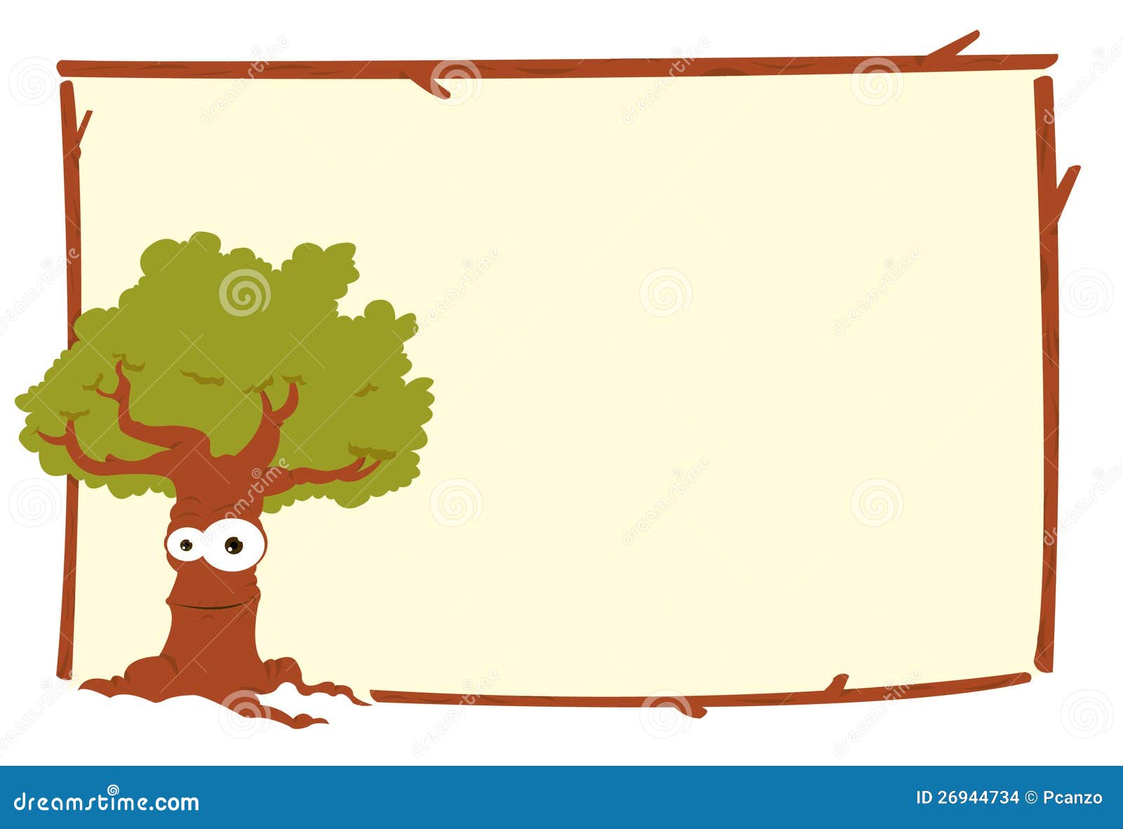 Oak tree frame stock vector. Illustration of copy, eyes - 26944734
