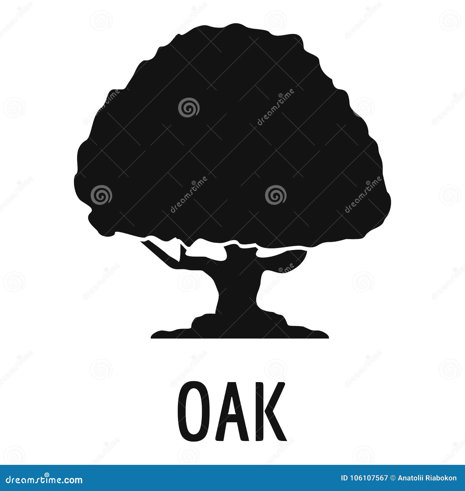 Oak Tree Icon, Simple Black Style Stock Vector - Illustration of object ...
