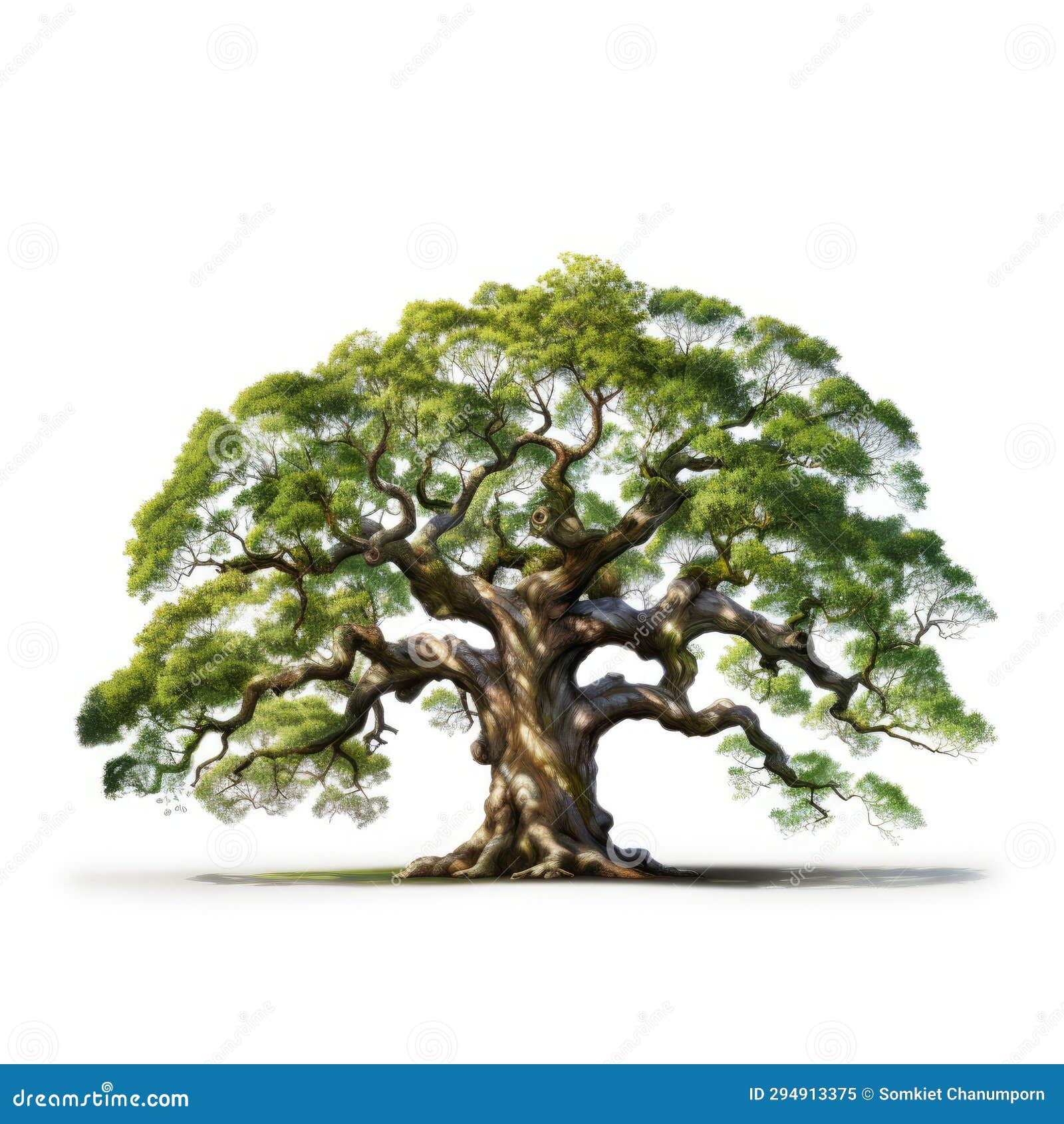 Oak Tree, Isolated White Background, Suitable for Use in Design ...