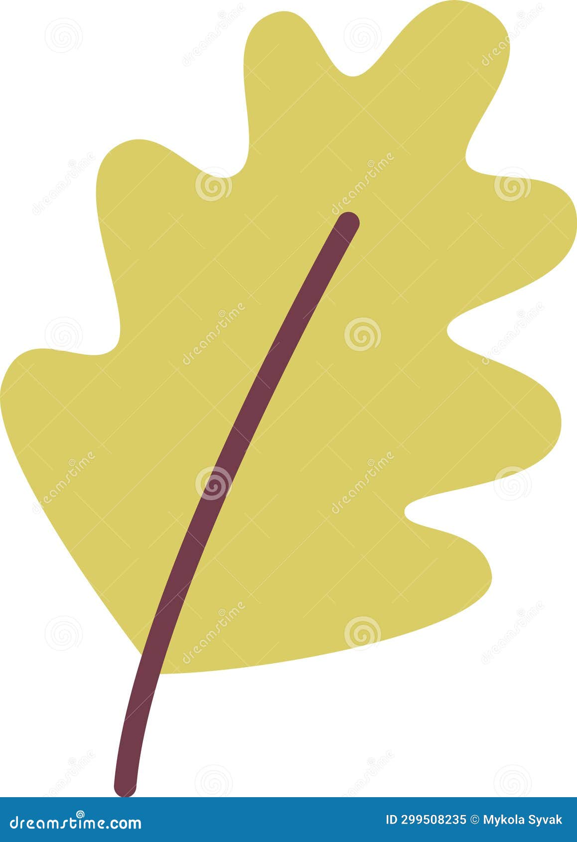 Oak Tree Leaf stock vector. Illustration of leaf, ecology - 299508235