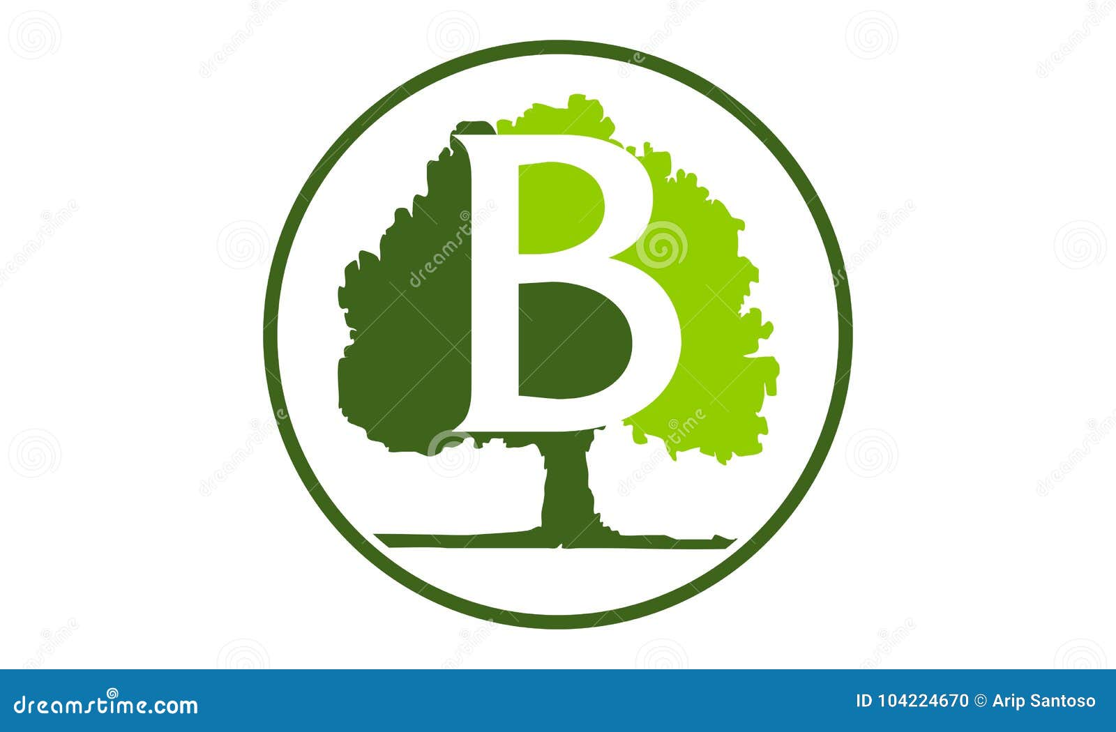 Oak Tree Letter B stock vector. Illustration of lawn - 104224670