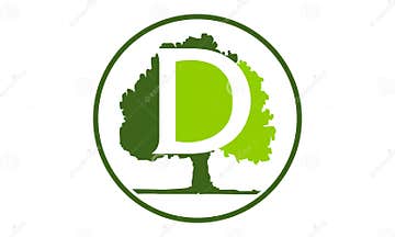 Oak Tree Letter D stock vector. Illustration of ecology - 104224440