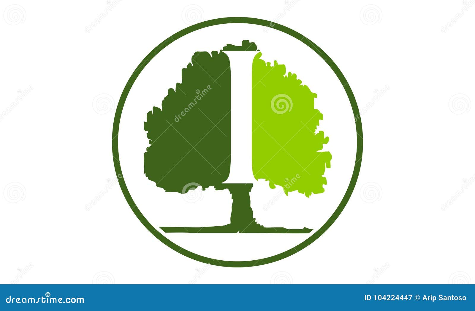 Oak Tree Letter I stock vector. Illustration of landscape - 104224447