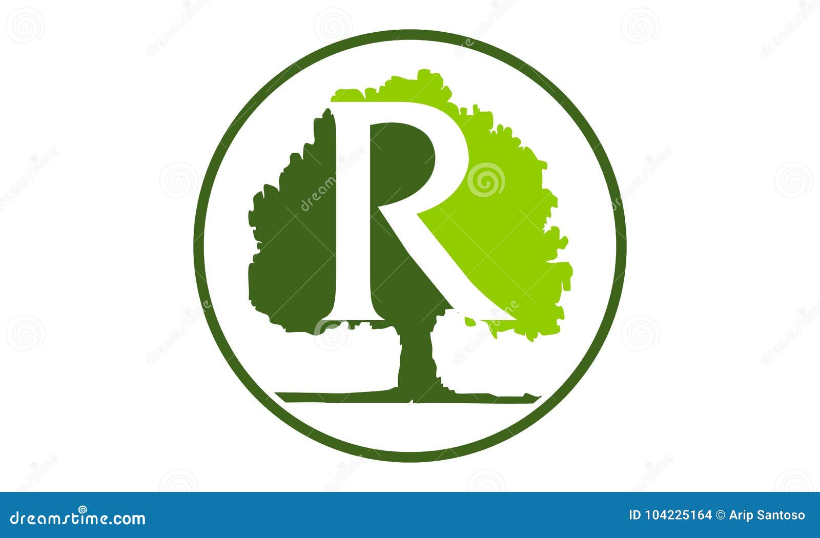 Oak Tree Letter R stock vector. Illustration of company - 104225164