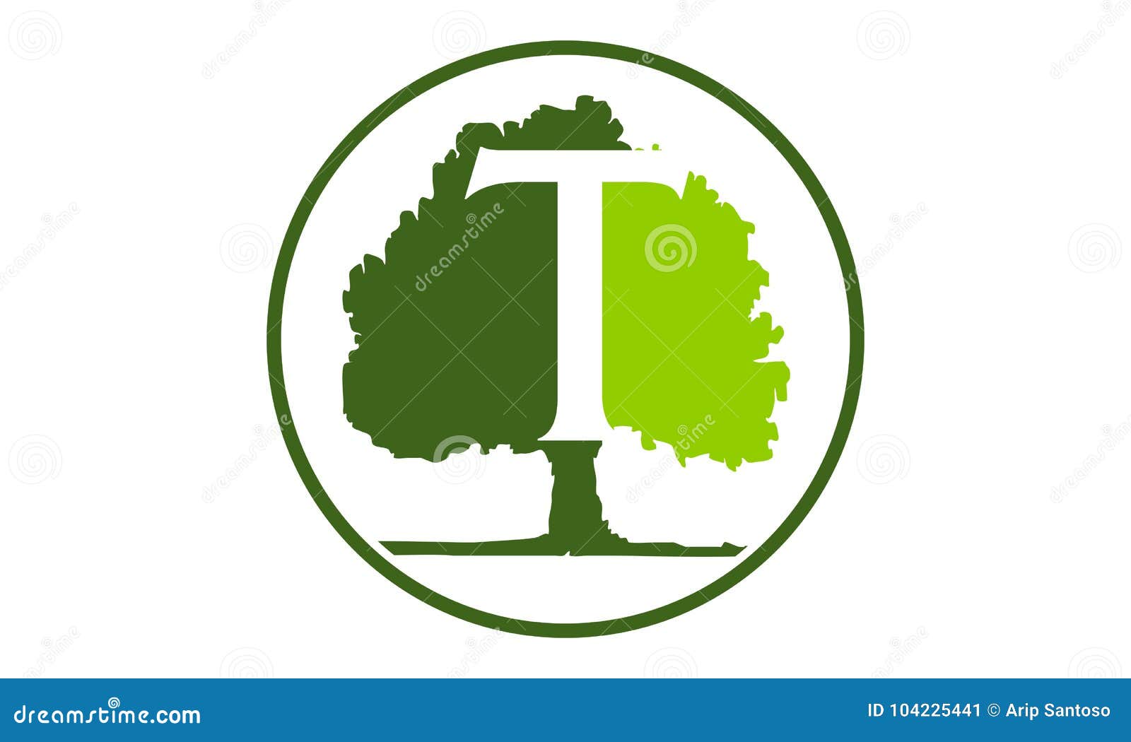 Oak Tree Letter T stock vector. Illustration of leaves - 104225441