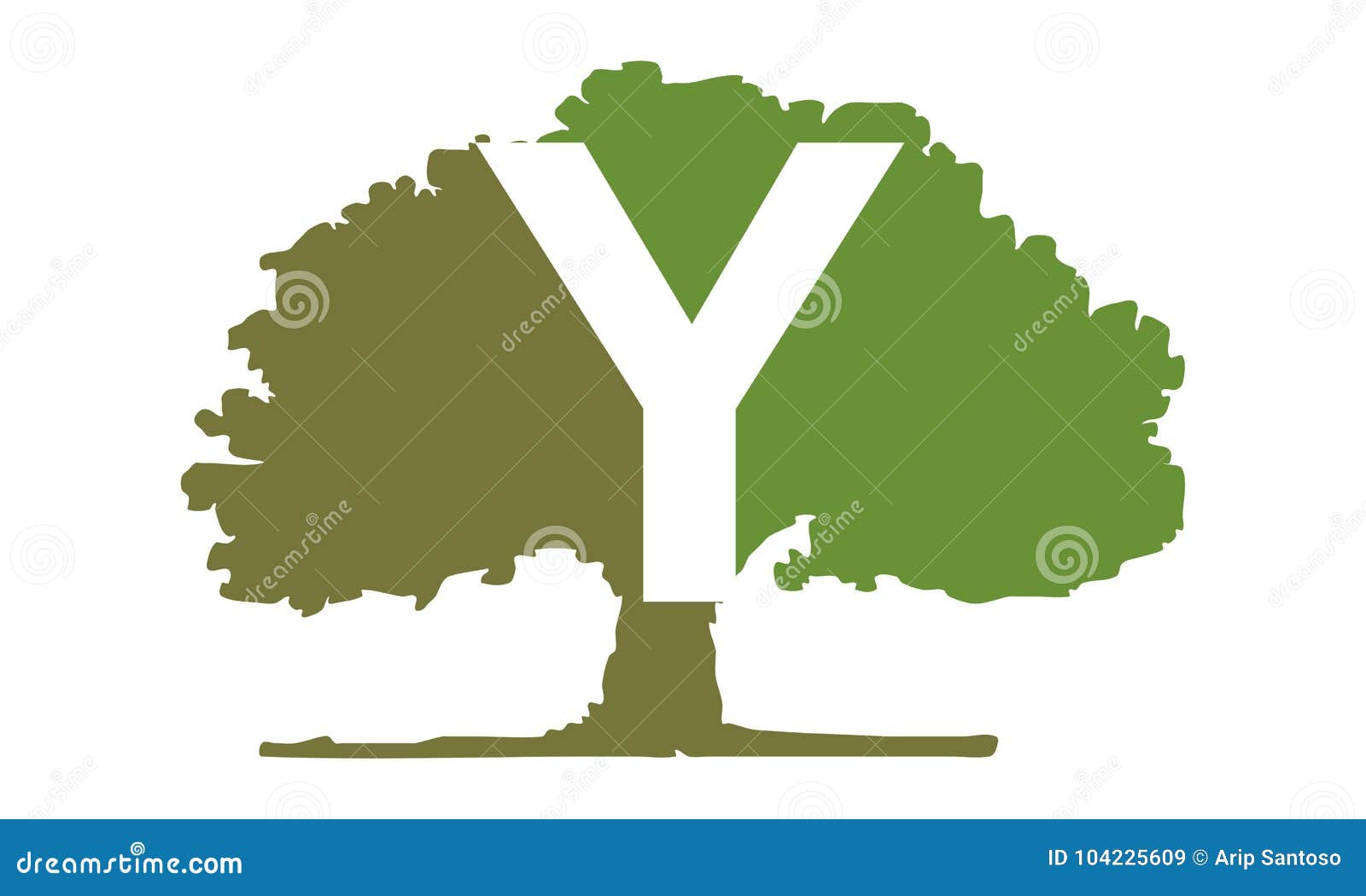 Oak Tree Letter Y stock vector. Illustration of business - 104225609