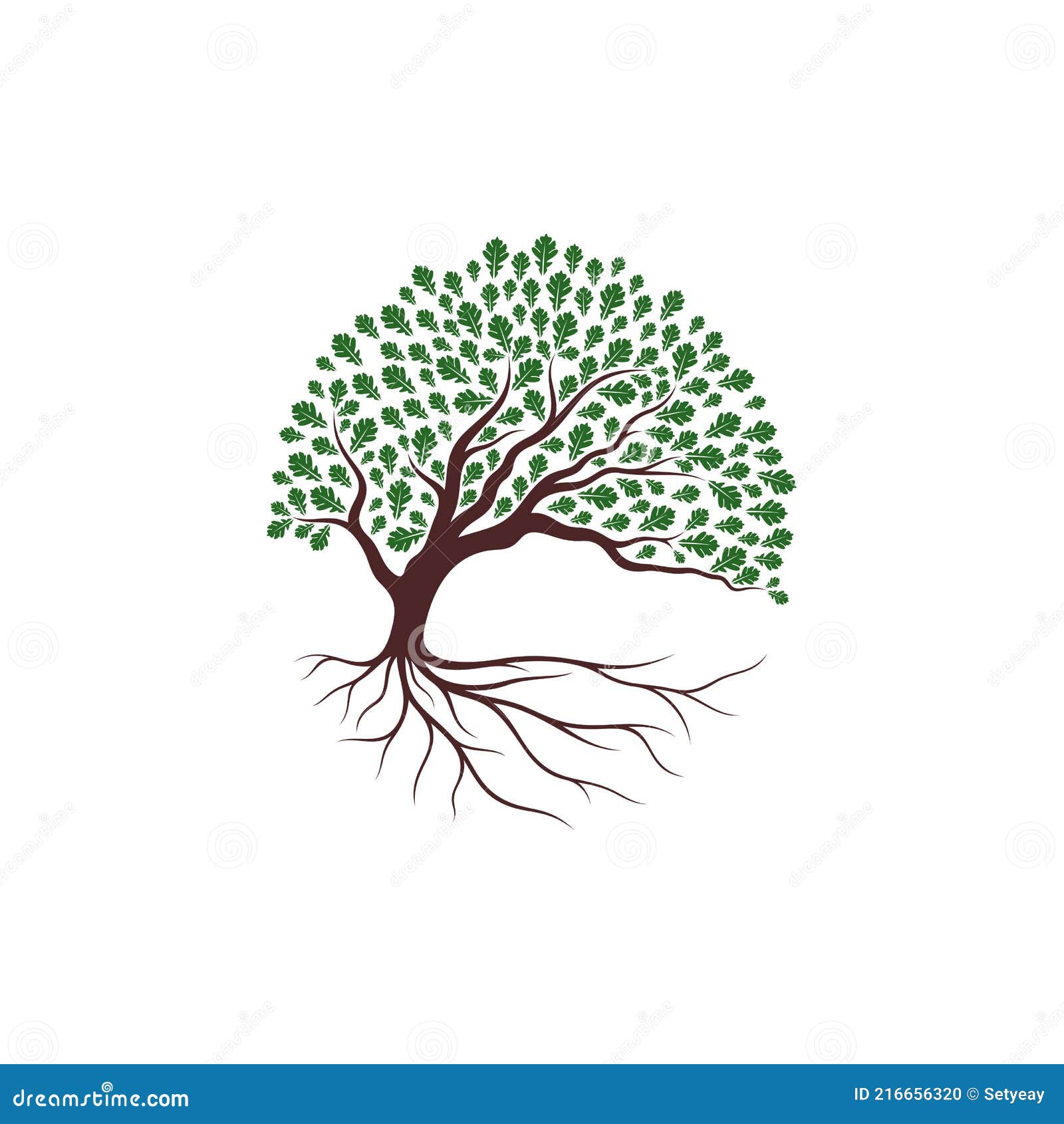Oak Tree Logo Design Vector Illustration, Creative Oak Tree Logo Design ...