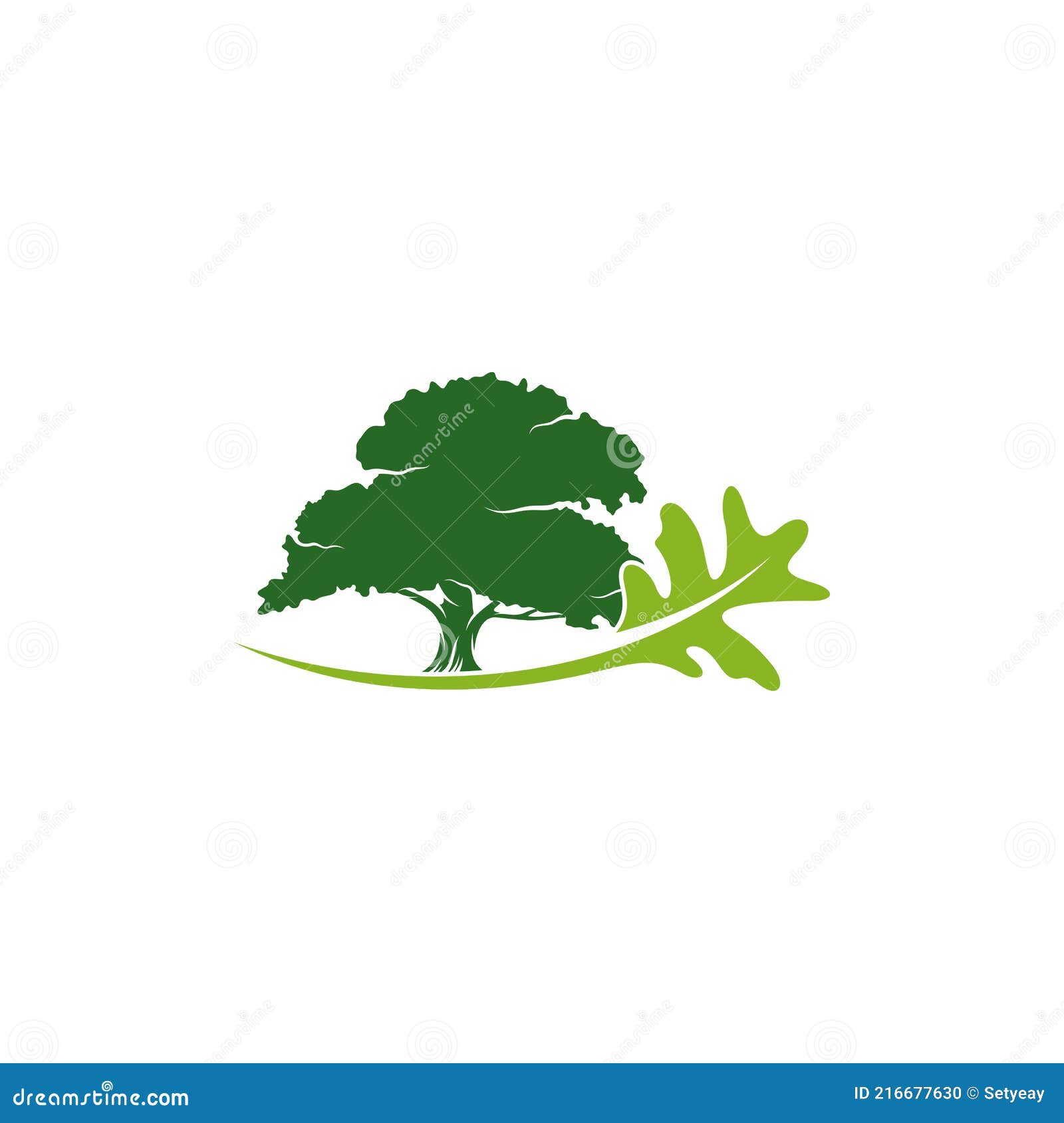 Oak Tree Logo Design Vector Illustration, Creative Oak Tree Logo Design ...