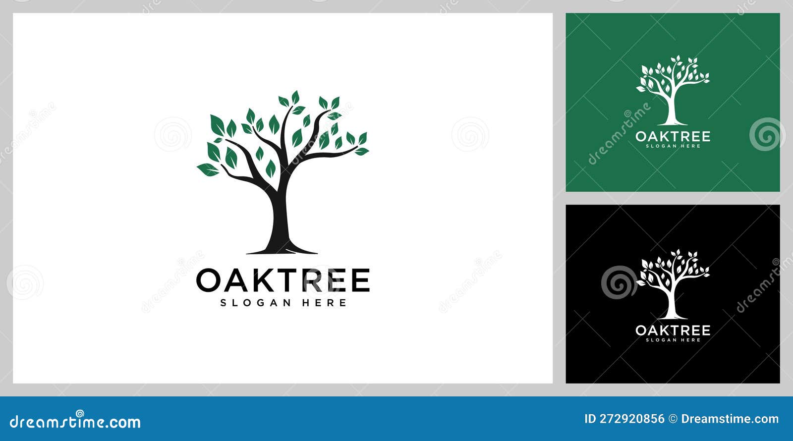 Oak Tree Logo Vector Design Template Stock Vector - Illustration of ...