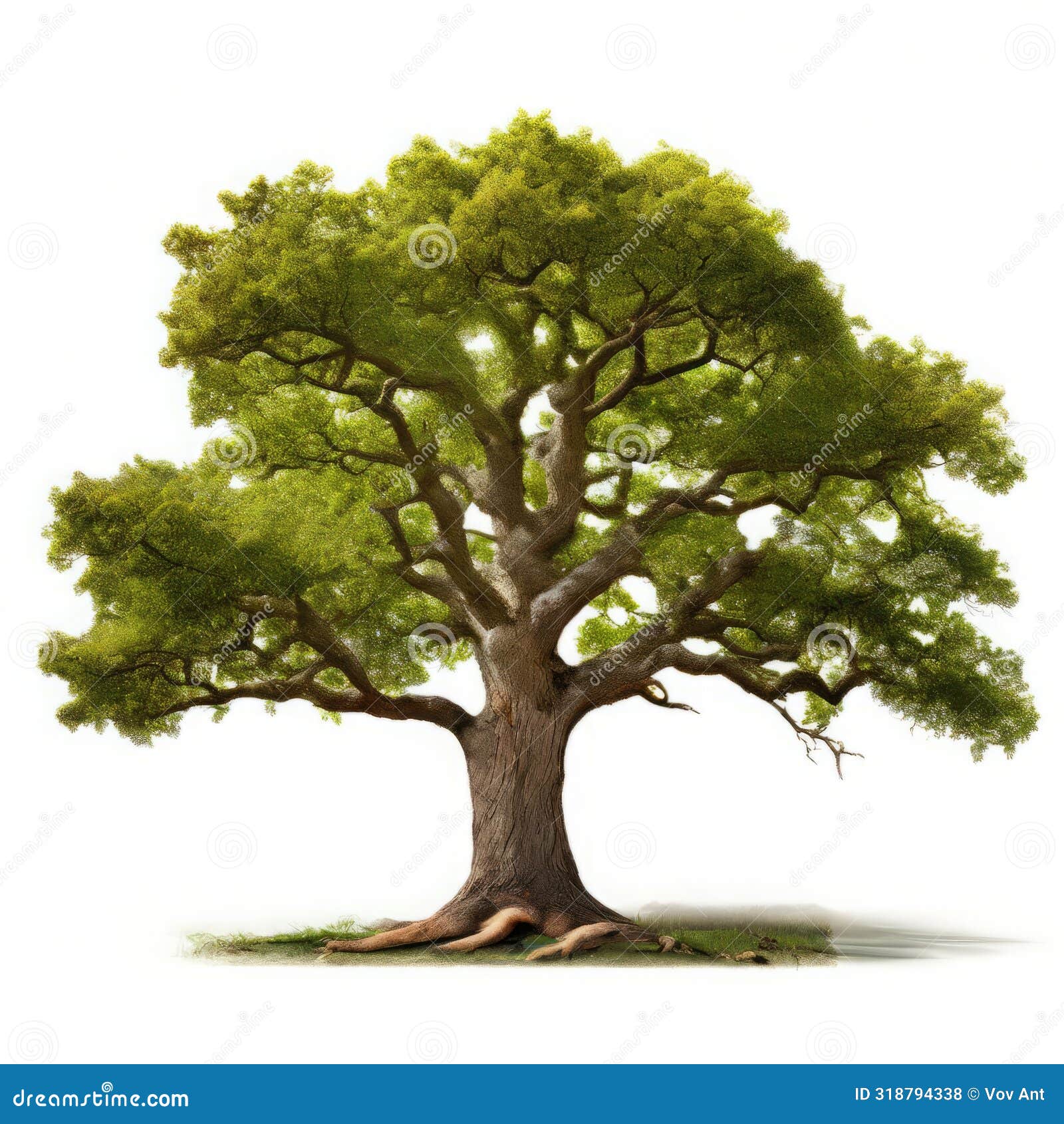 Oak Tree Quercus Spp a Large Deciduous Tree with a Broad Crow a Stock ...