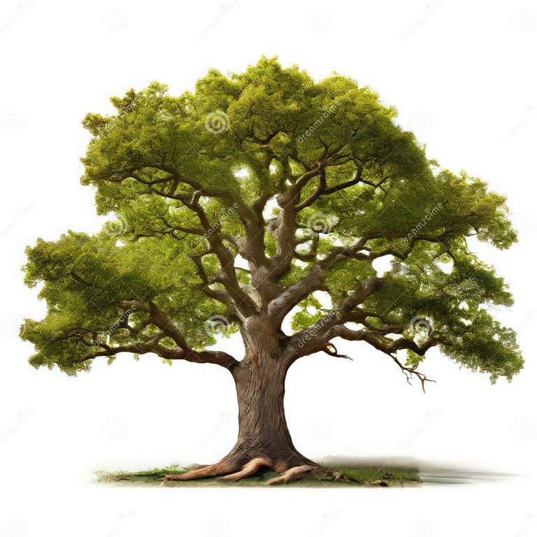 Oak Tree Quercus Spp a Large Deciduous Tree with a Broad Crow a Stock ...