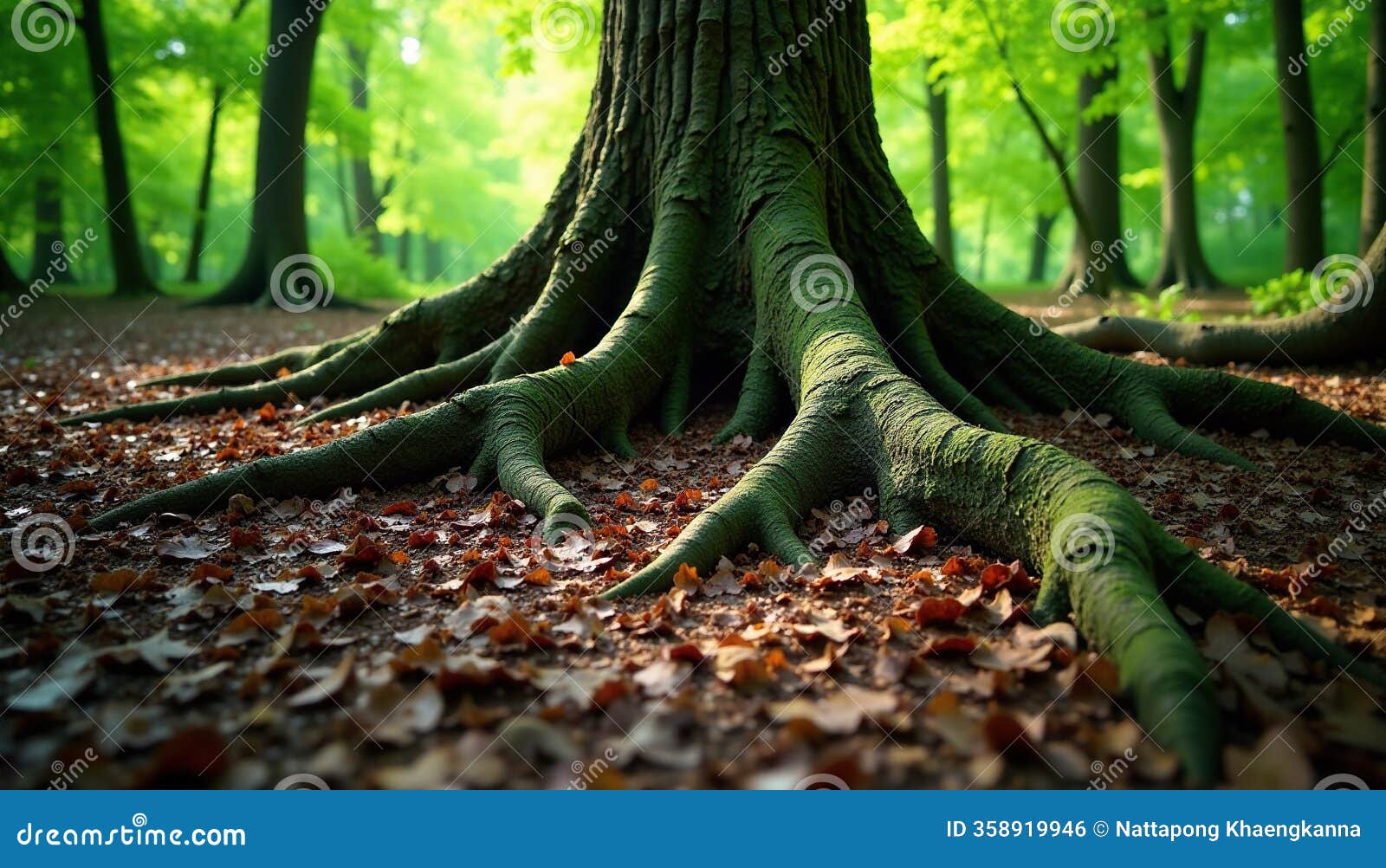 Oak Tree Roots Exposed on the Ground in the Forest, Oak, Roots, Forest ...