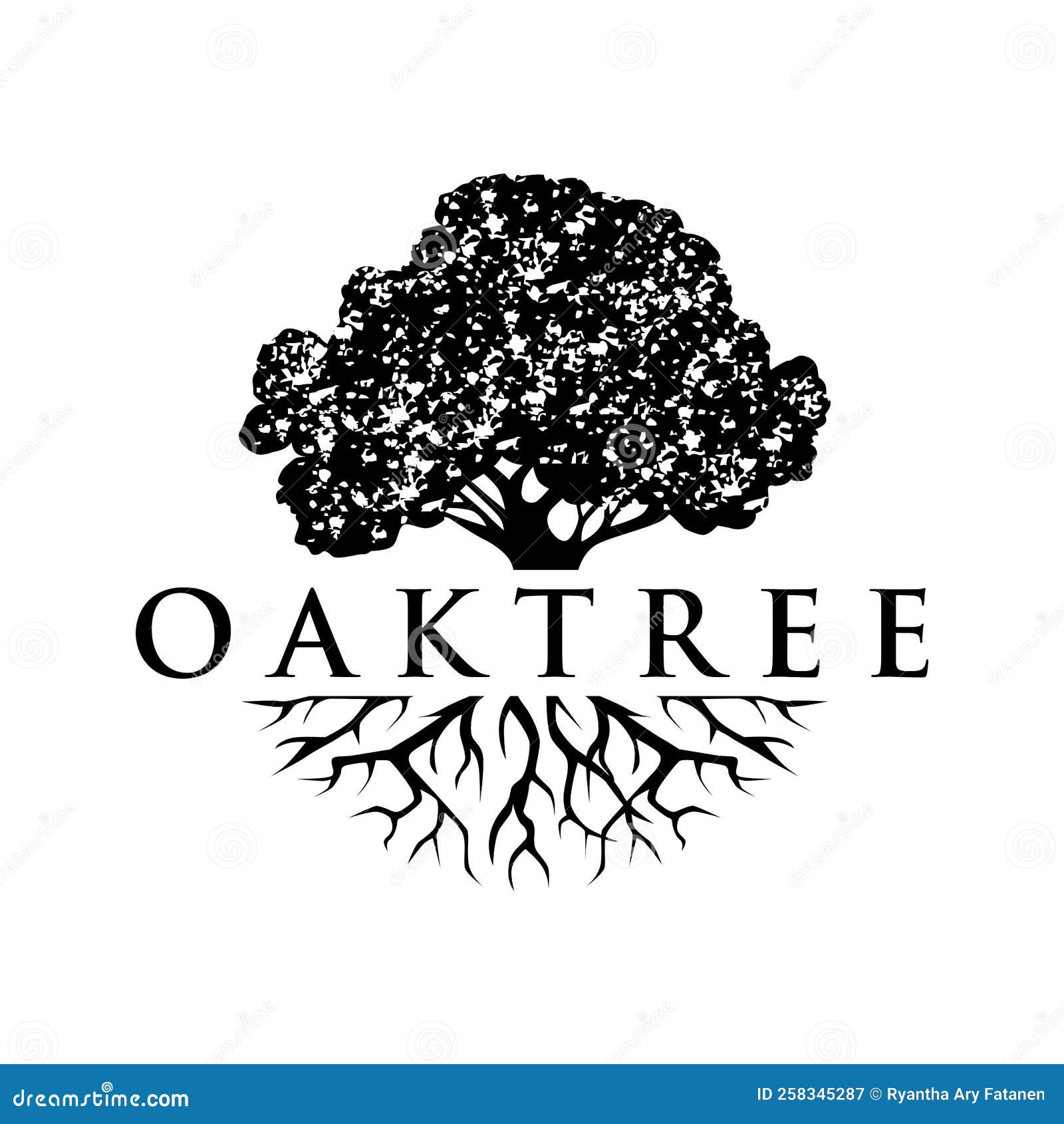 Oak tree roots logo stock vector. Illustration of vector - 258345287 Oak tree roots logo stock vector. Illustration of vector - 258345287