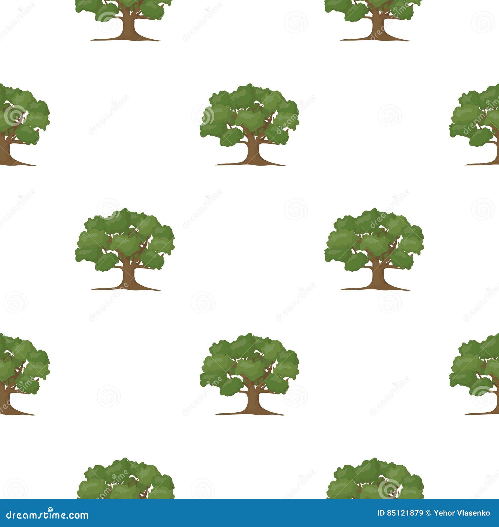 Oak Vector Icon in Cartoon Style for Web Stock Vector - Illustration of ...