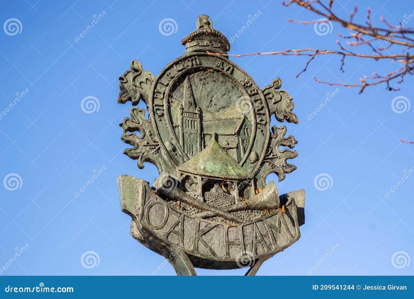 Oakham Town Sign in Rutland Stock Photo - Image of market, oakham ...