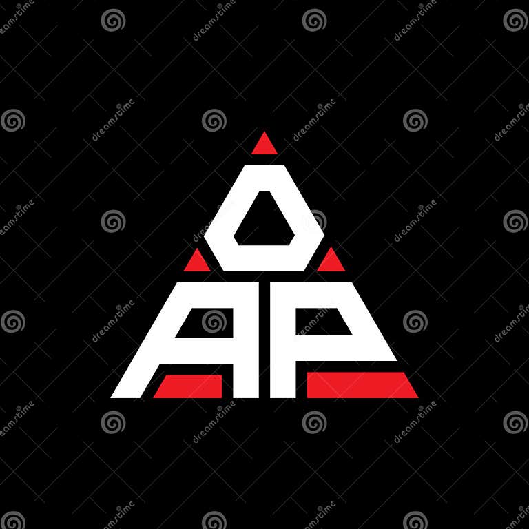 OAP Triangle Letter Logo Design with Triangle Shape. OAP Triangle Logo ...