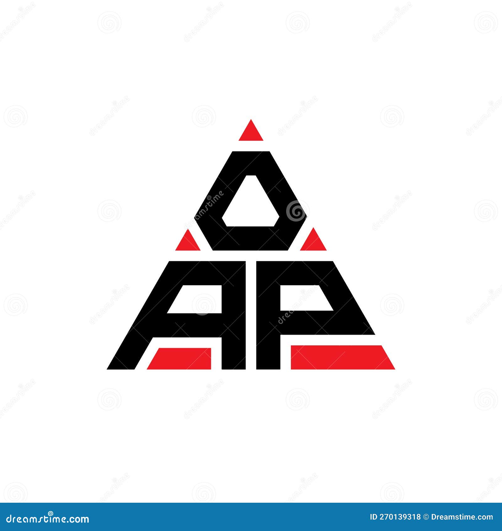 OAP Triangle Letter Logo Design with Triangle Shape. OAP Triangle Logo ...