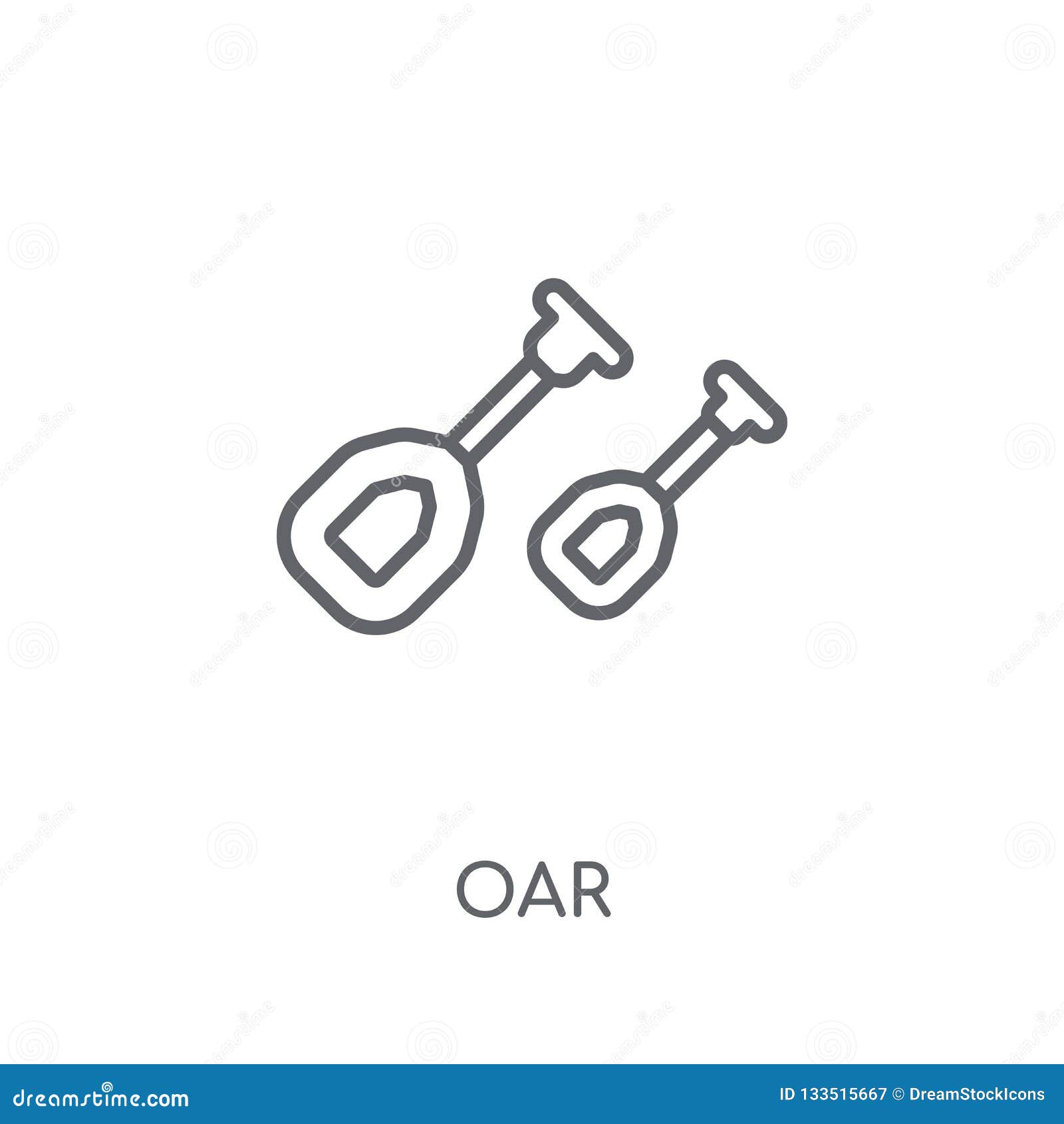 Oar Linear Icon. Modern Outline Oar Logo Concept on White Backgr Stock ...