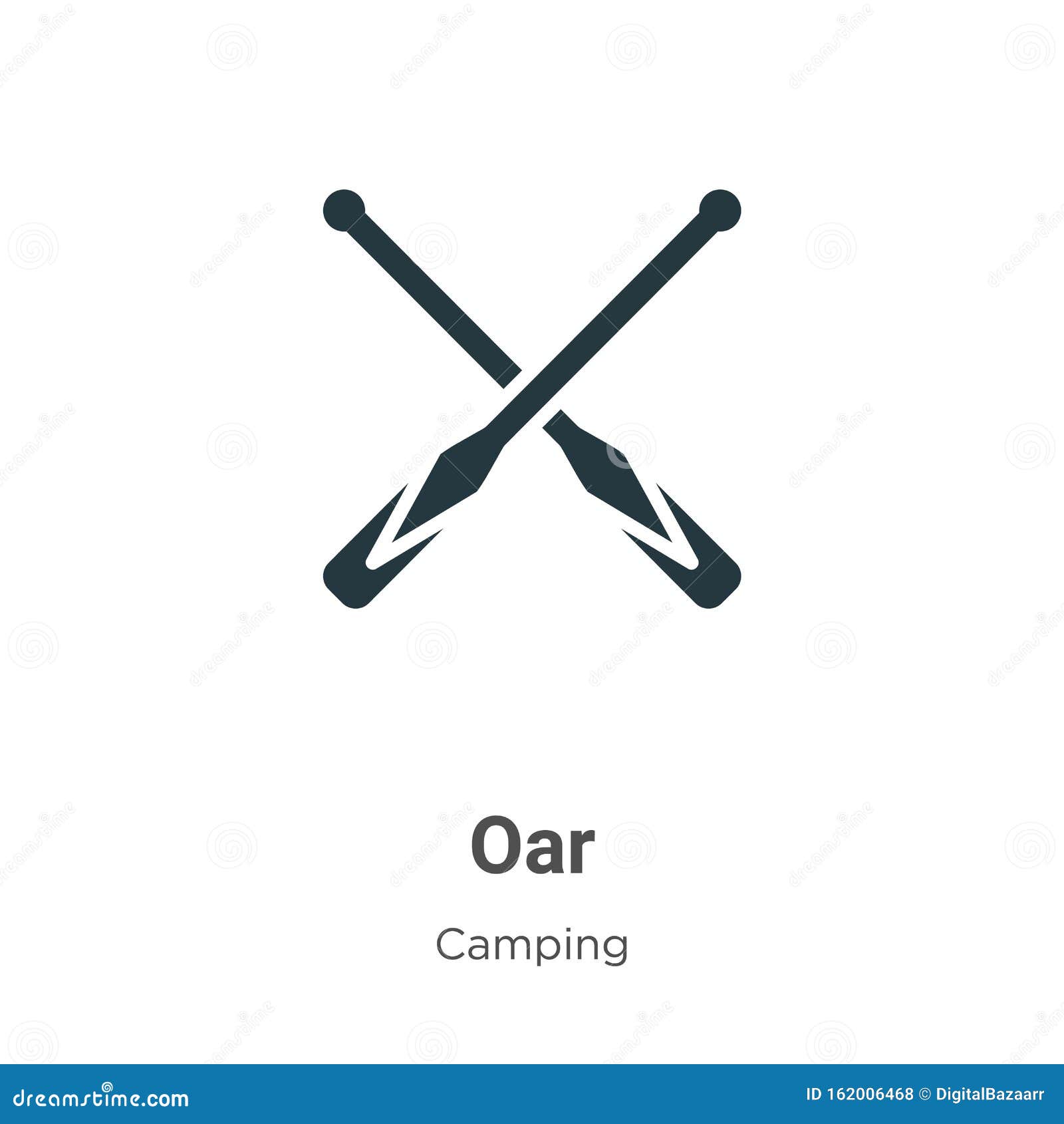 Oar Vector Icon on White Background. Flat Vector Oar Icon Symbol Sign ...