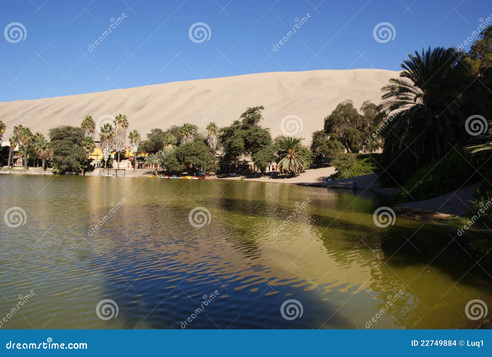 Oase von Huacachina, Peru stockfoto. Bild von trocken - 22749884
