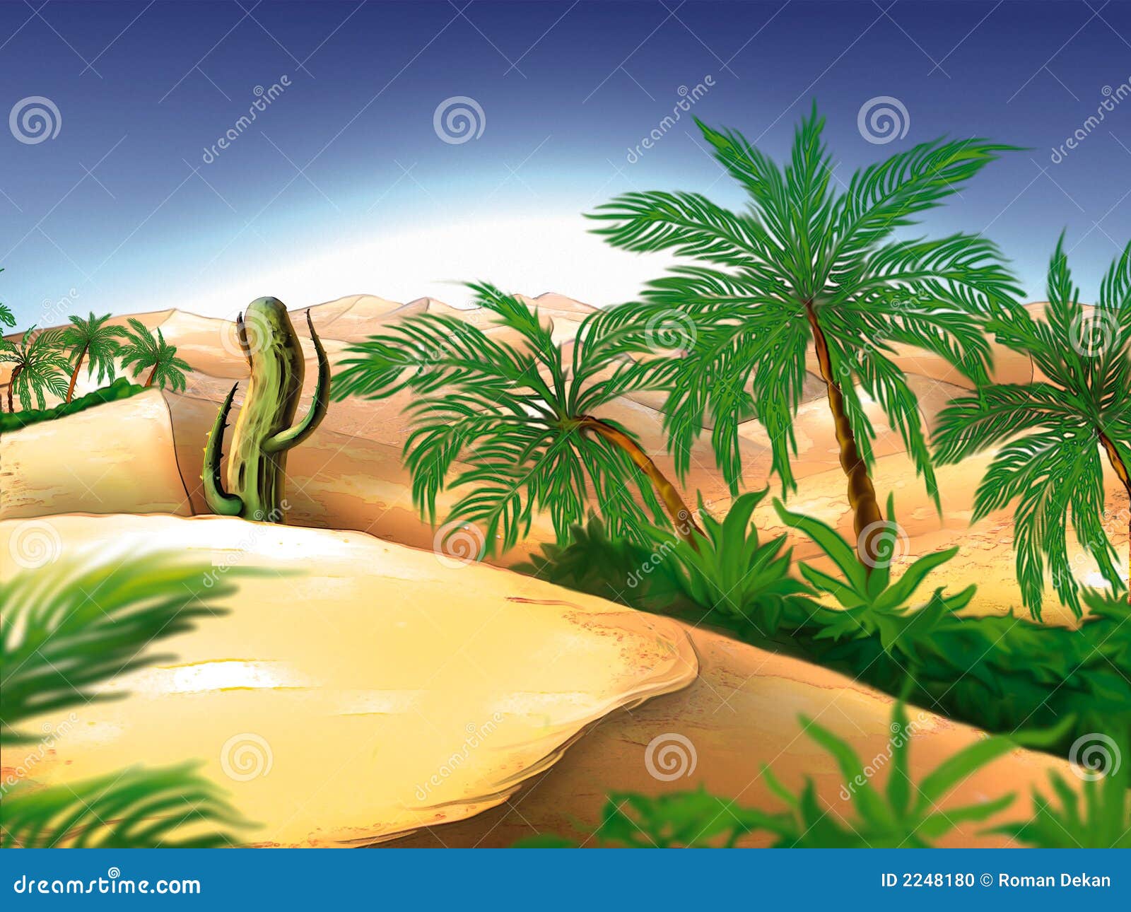 Oasis Cartoon Background Stock Illustrations – 1,439 Oasis Cartoon ...
