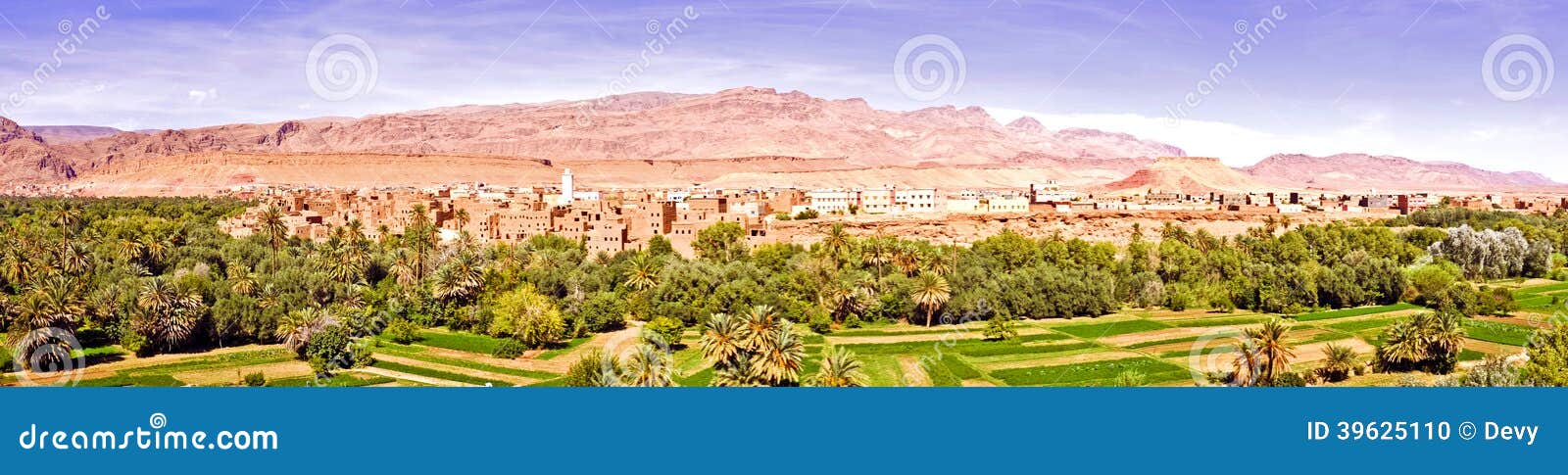 Oasis in the Desert in Morocco Stock Photo - Image of atlas, exotic ...