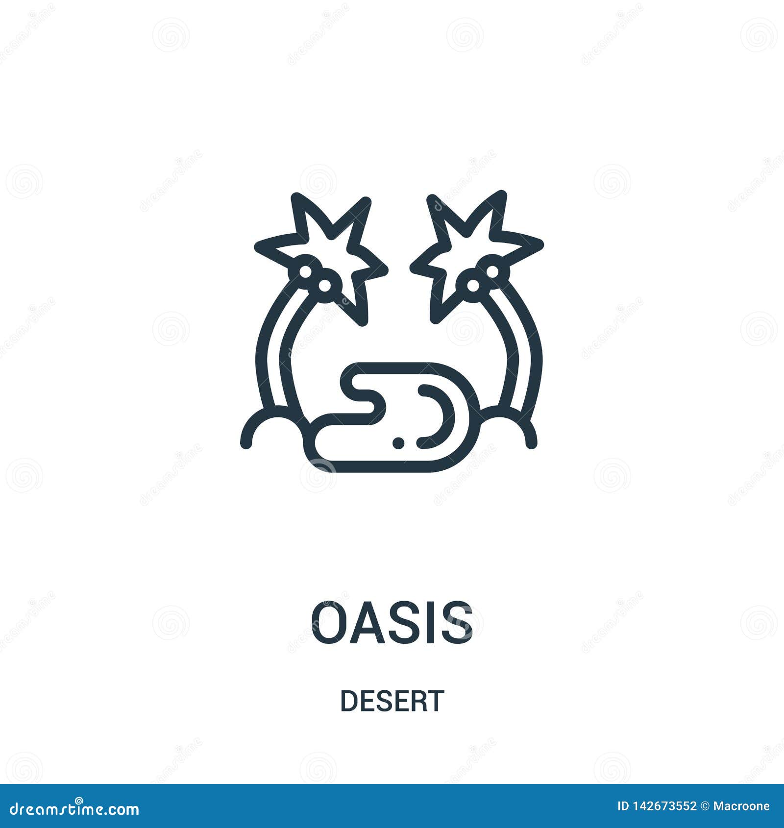 Oasis Icon Vector Isolated On White Background, Oasis Sign , Lin ...