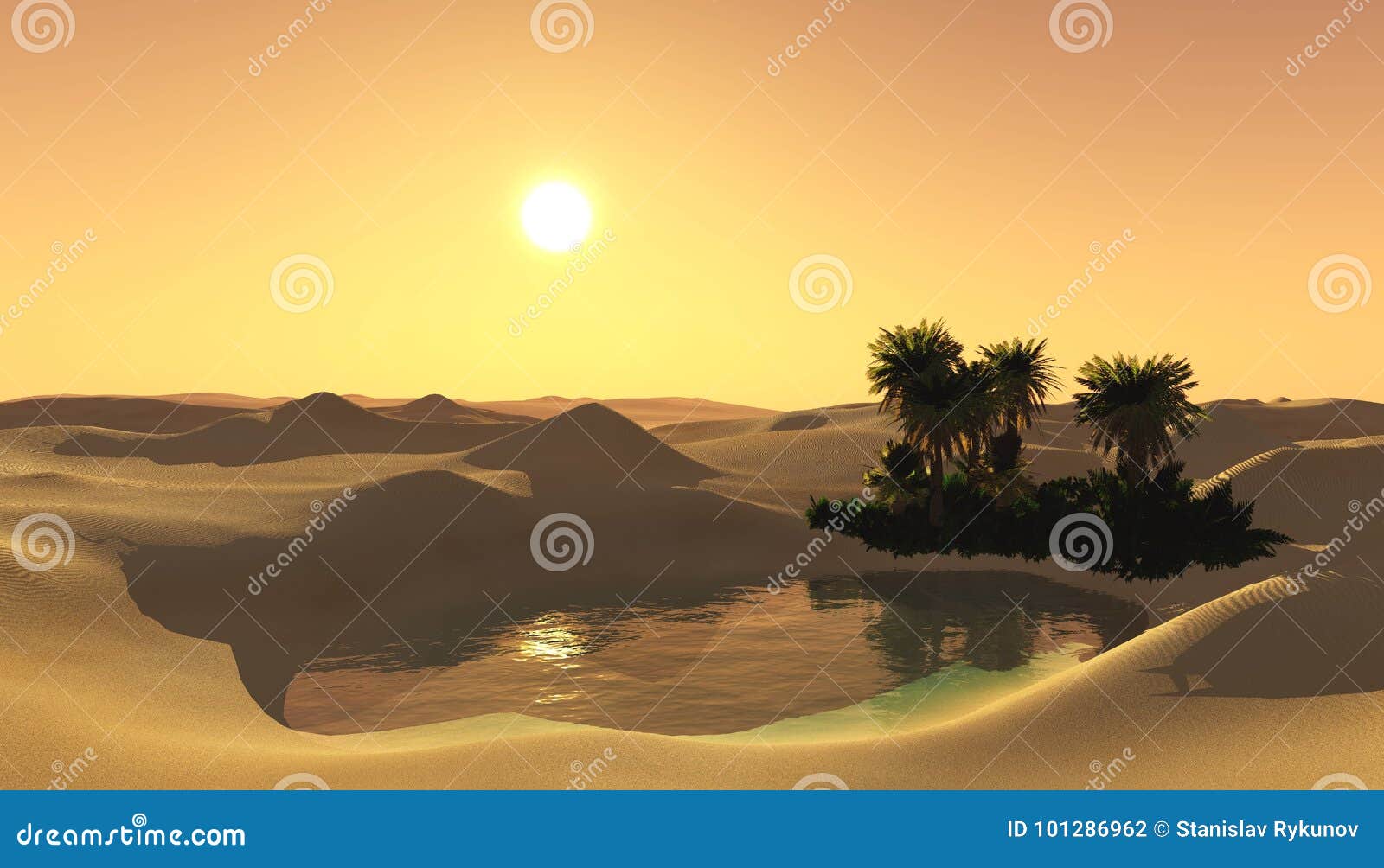 Sandy Desert Landscape Cartoon Vector | CartoonDealer.com #42451395