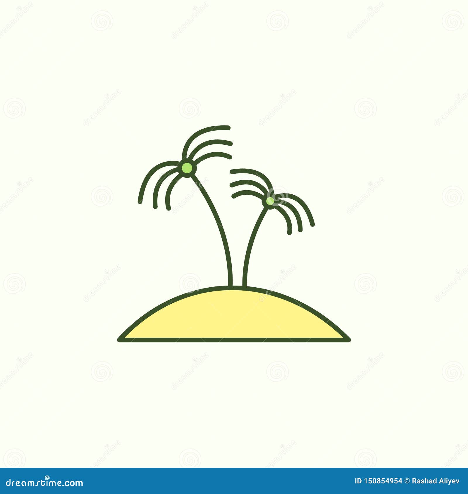 Oasis With Simple Color Element Icon Stock Photography | CartoonDealer ...