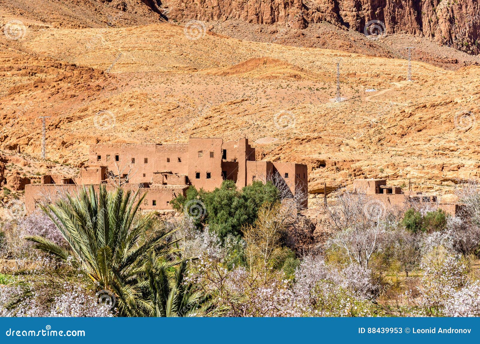 Oasis of the Todra River at Tinghir, Morocco Stock Image - Image of ...