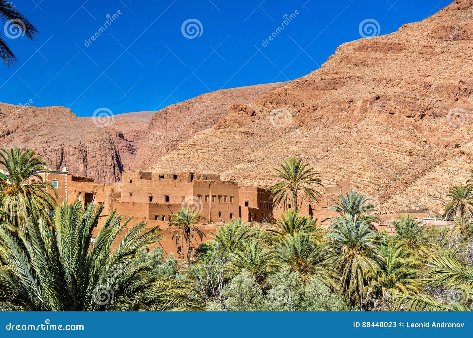 Oasis of the Todra River at Tinghir, Morocco Stock Image - Image of ...