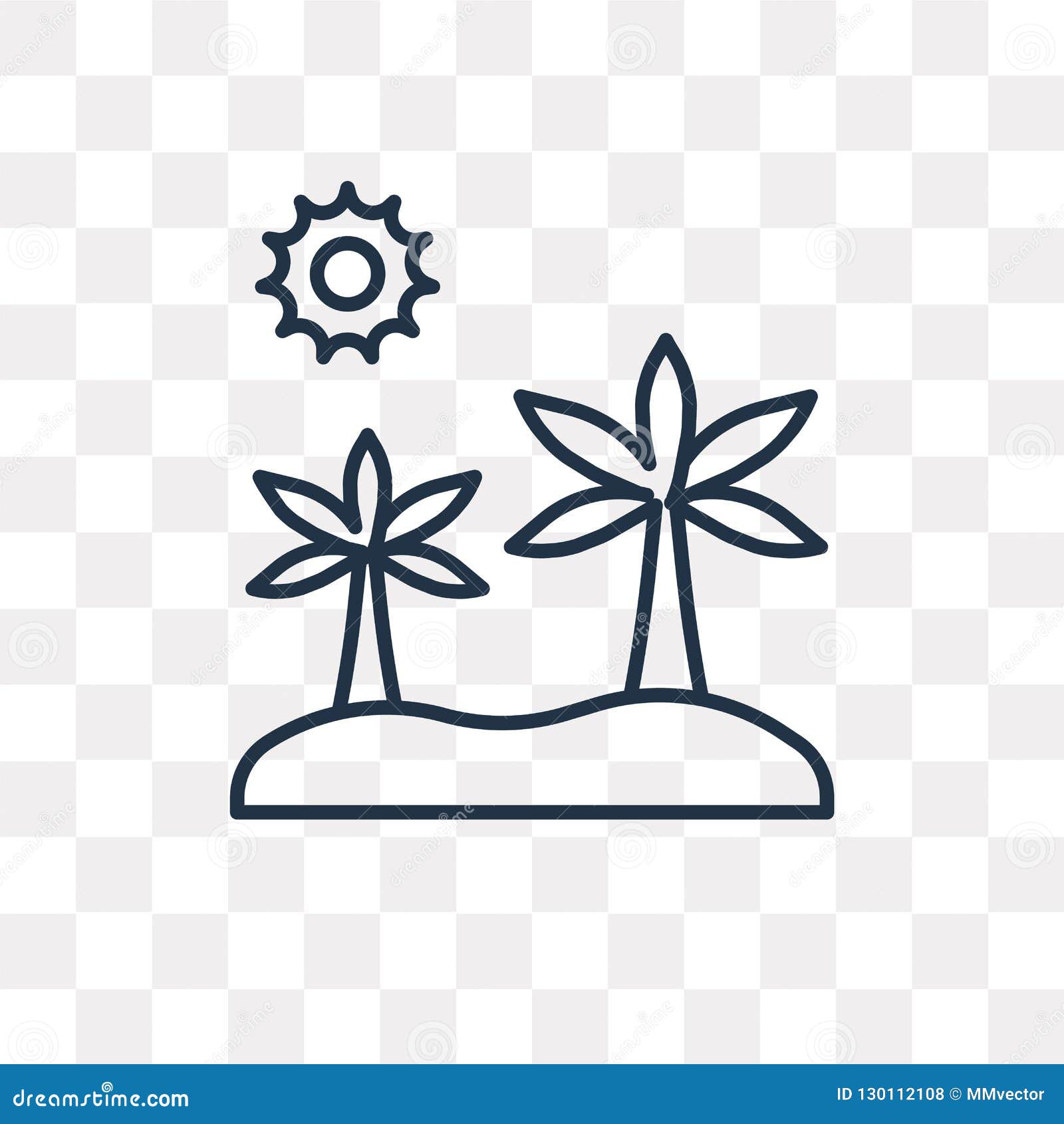 Linear Oasis Icon From Africa Outline Collection. Thin Line Oasis ...