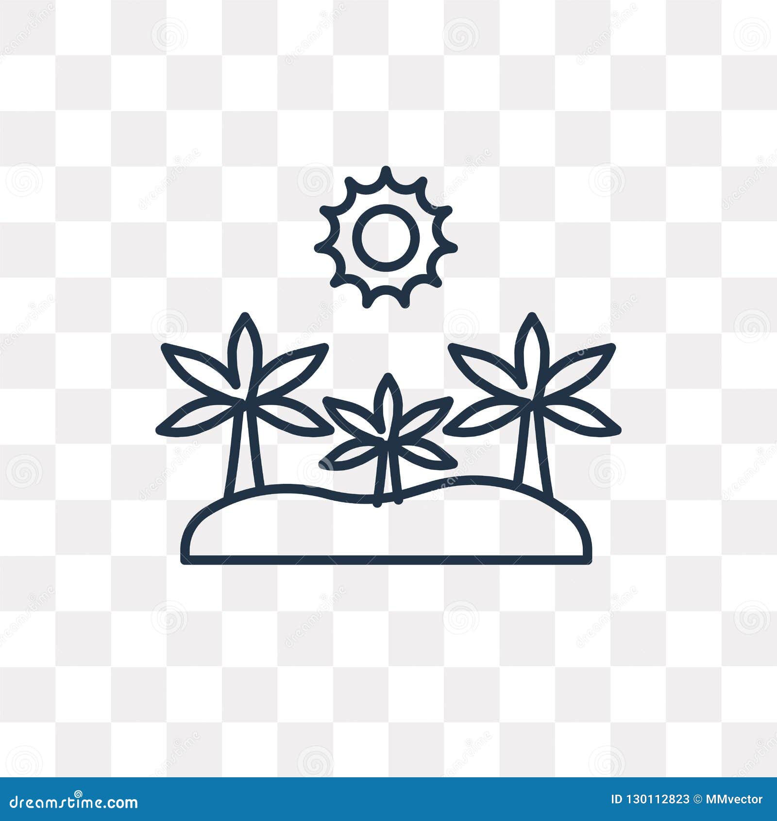 Linear Oasis Icon From Africa Outline Collection. Thin Line Oasis ...