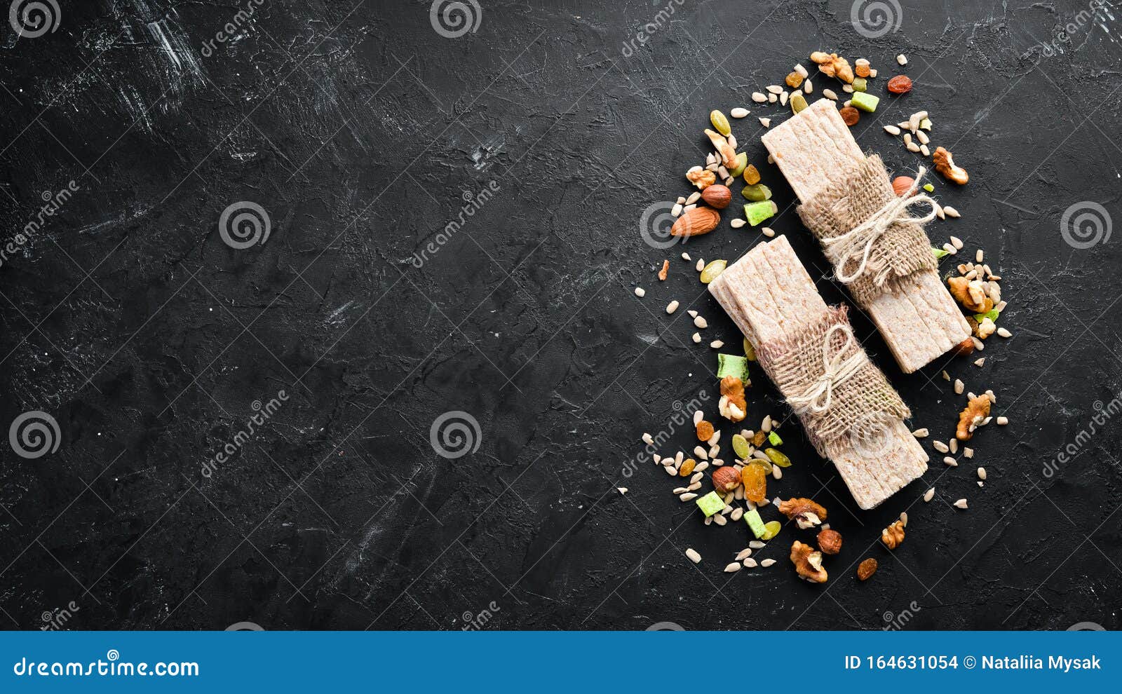 Oat Cereal Bars. Healthy Snacks. Top View Stock Photo - Image of ...