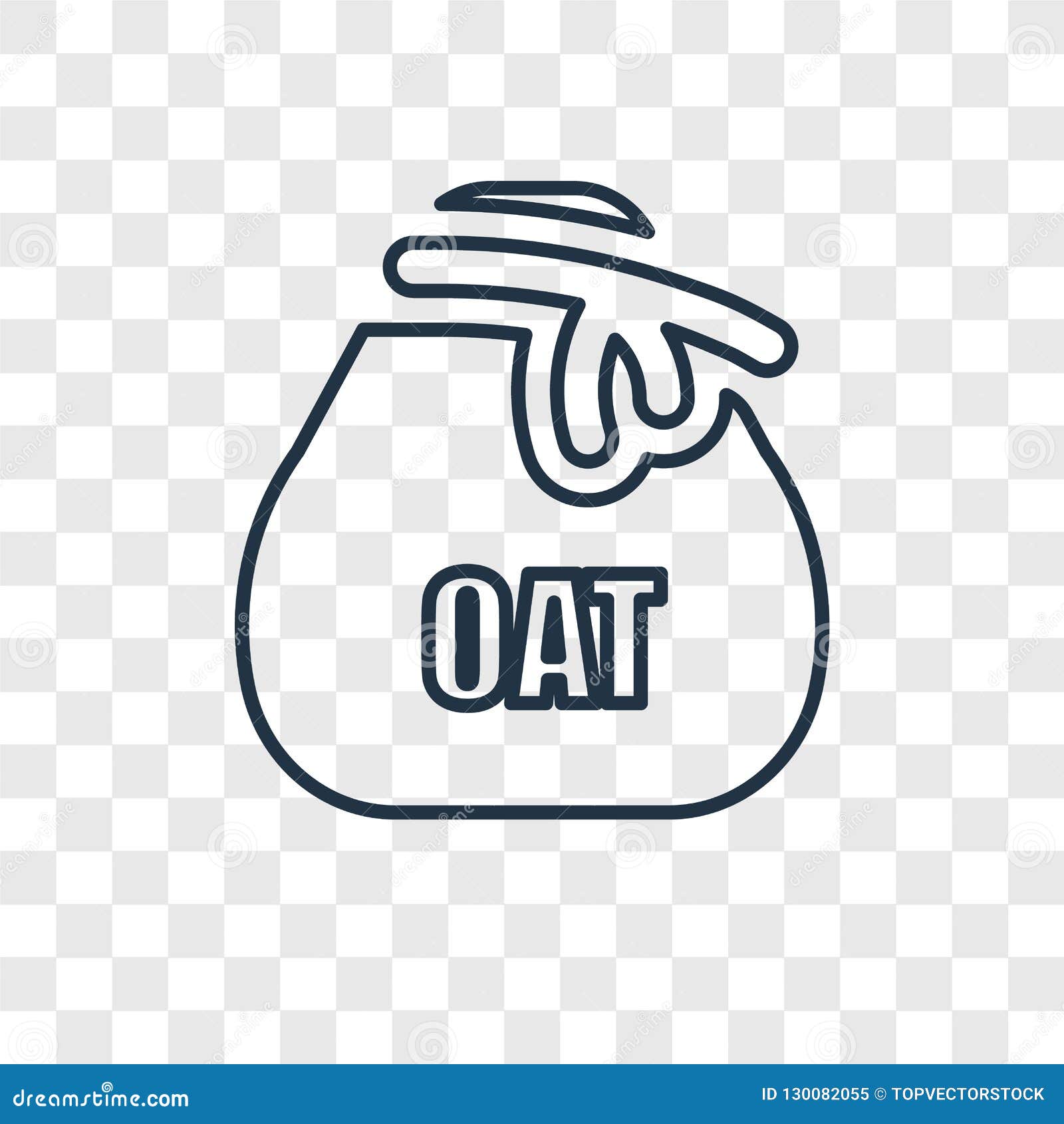 Oat Concept Vector Linear Icon Isolated on Transparent Background, Oat ...