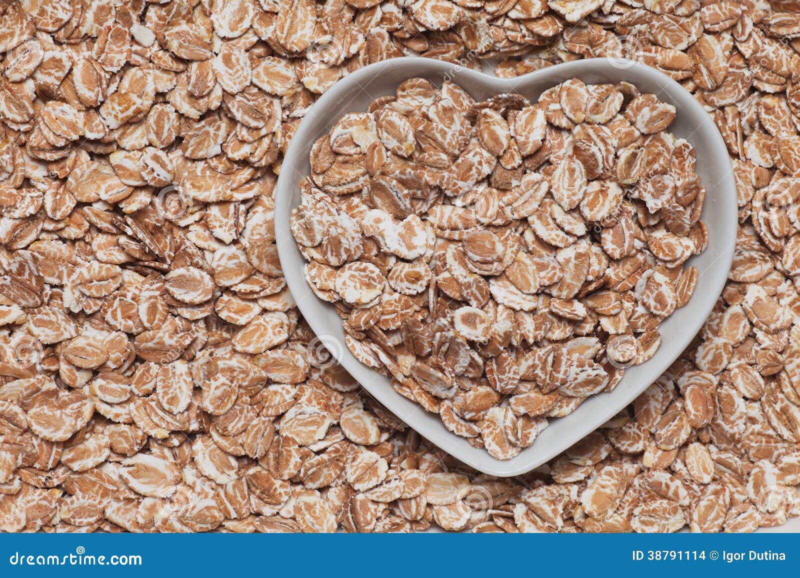 Oat flakes cereal stock photo. Image of shape, heart - 38791114