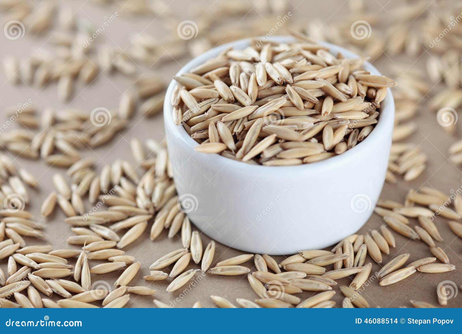Oat grains stock photo. Image of horizontal, bowl, nature - 46088514